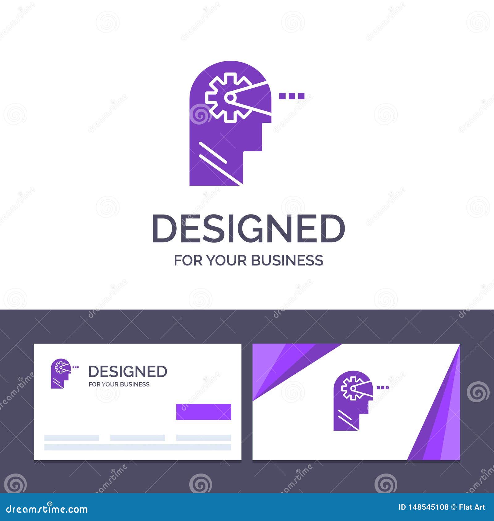Creative Business Card and Logo Template Cognitive, Process, Mind, Head ...