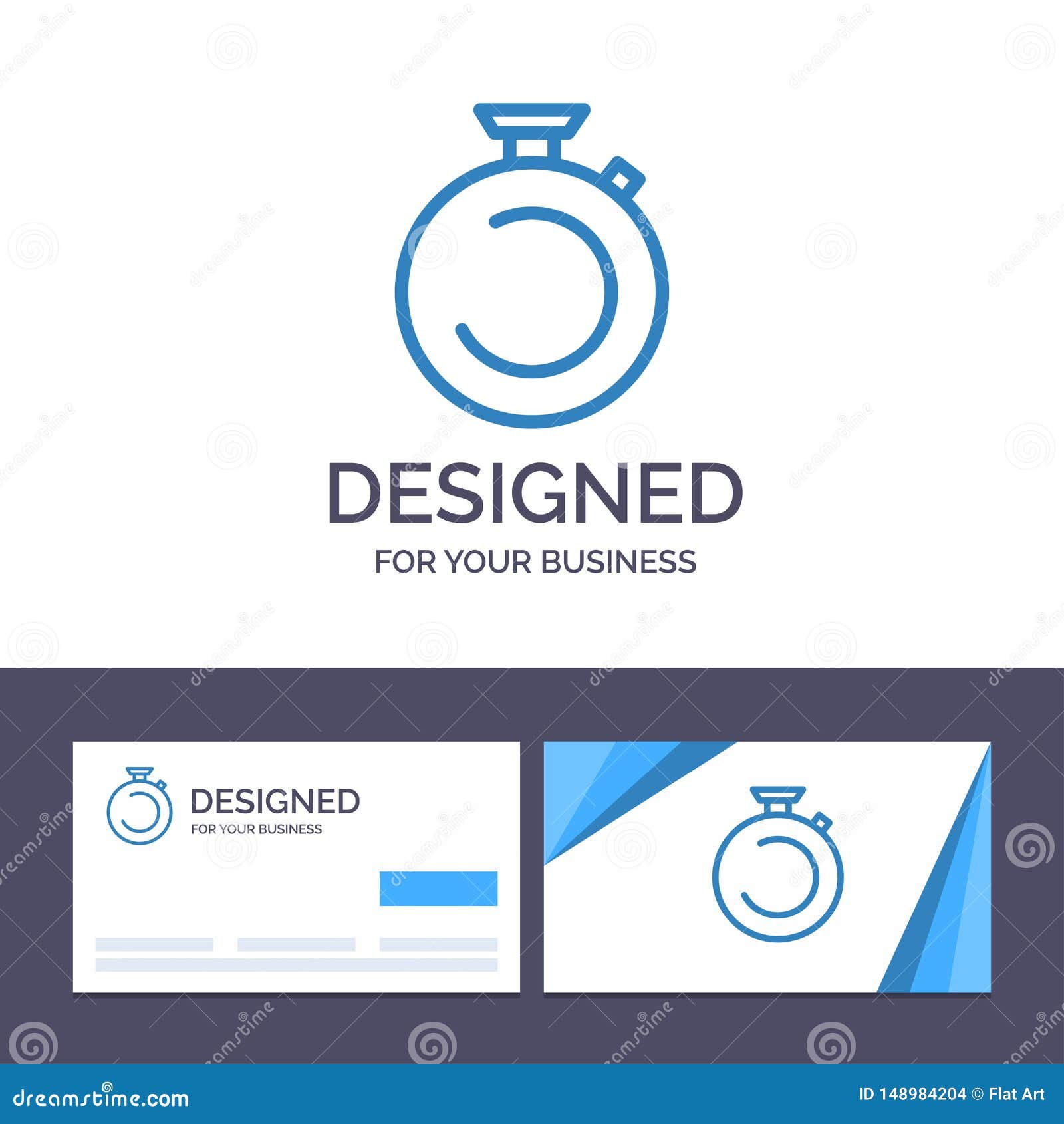 Creative Business Card and Logo Template Compass, Clock, Stopwatch ...