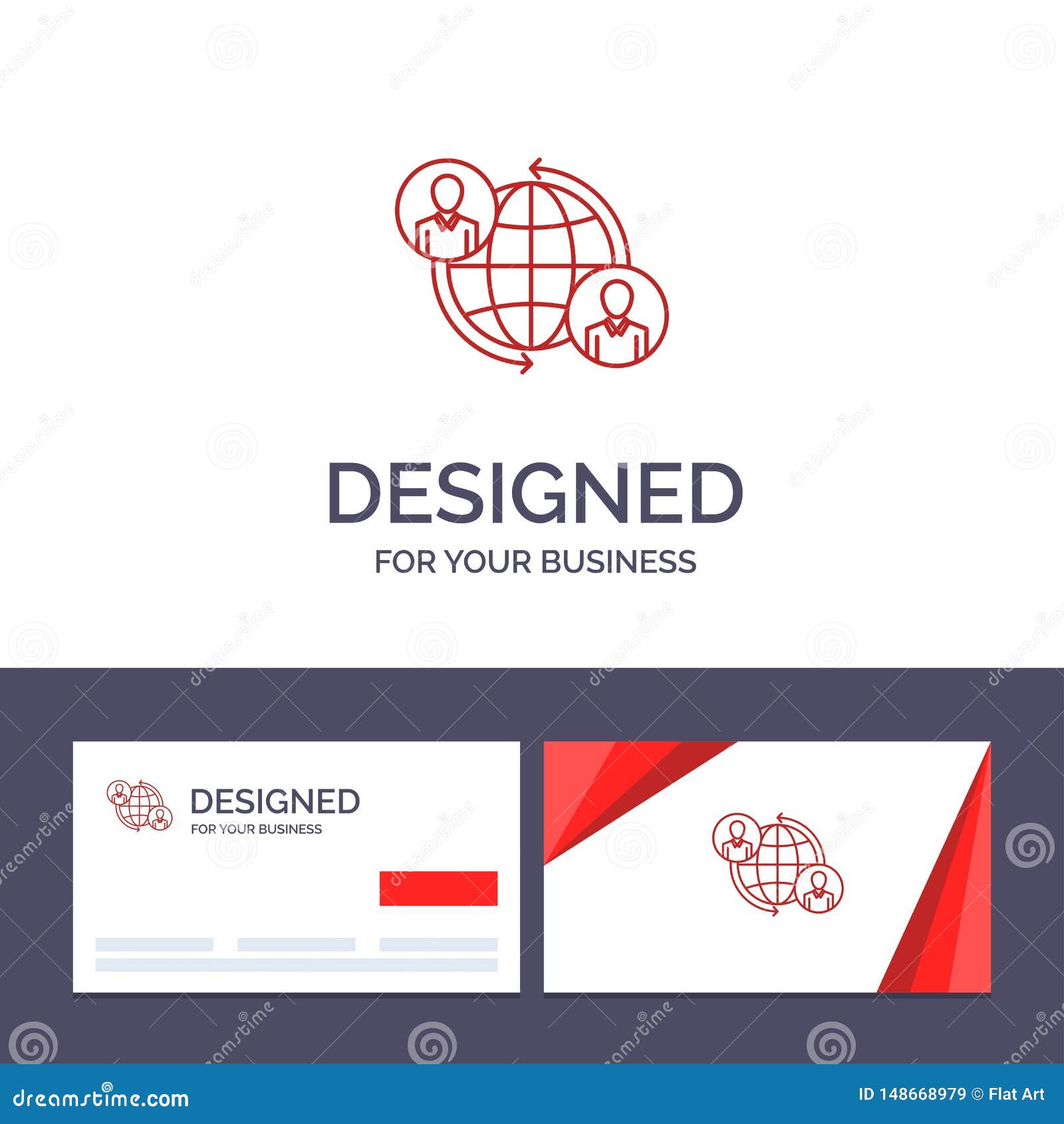 Creative Business Card and Logo Template Connected, Connections, User ...