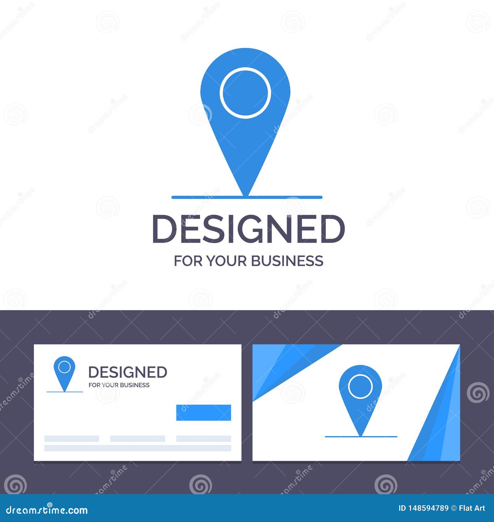 Creative Business Card and Logo Template Location, Map, Interface ...