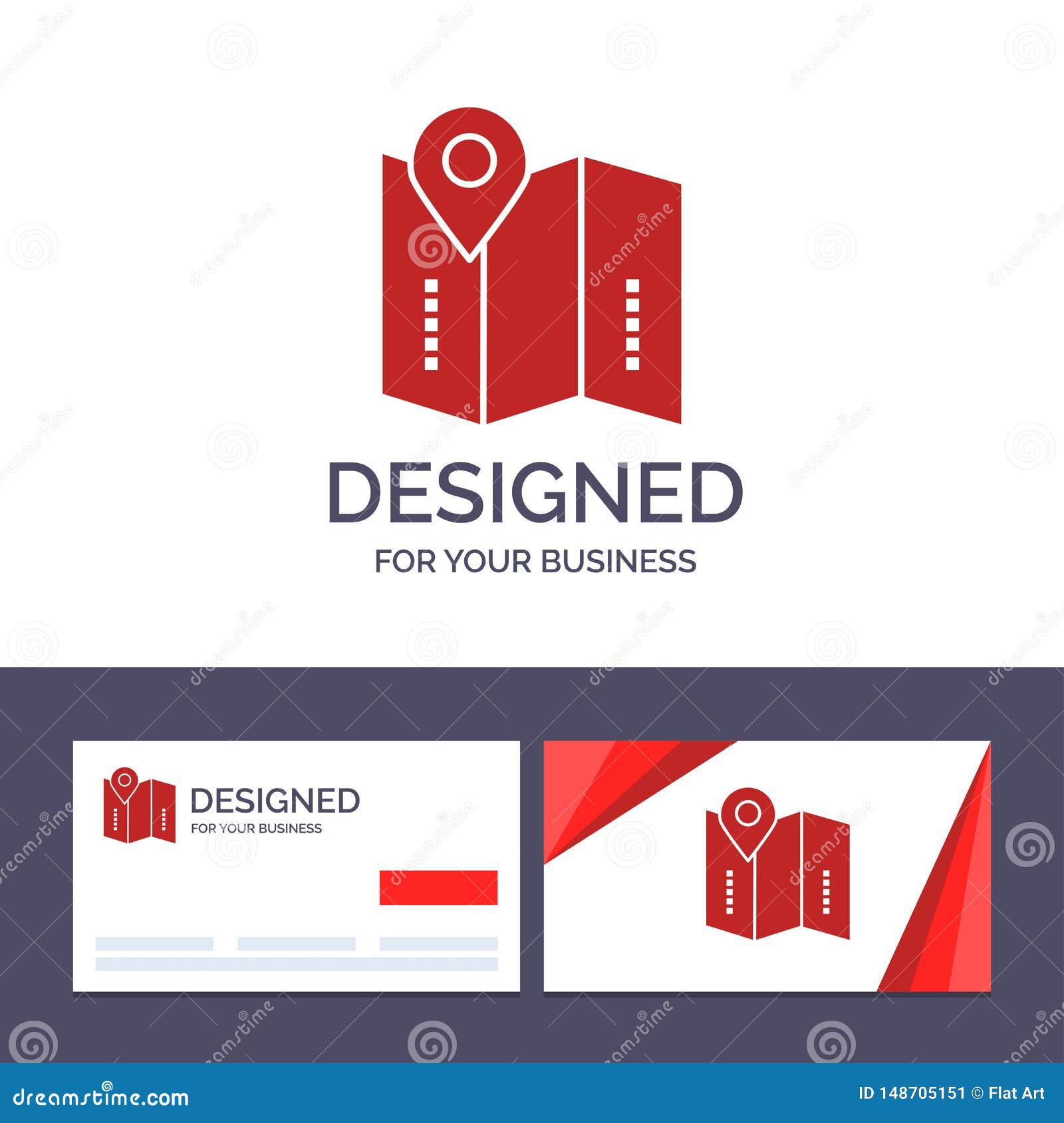 Creative Business Card and Logo Template Map, Location, Directions ...