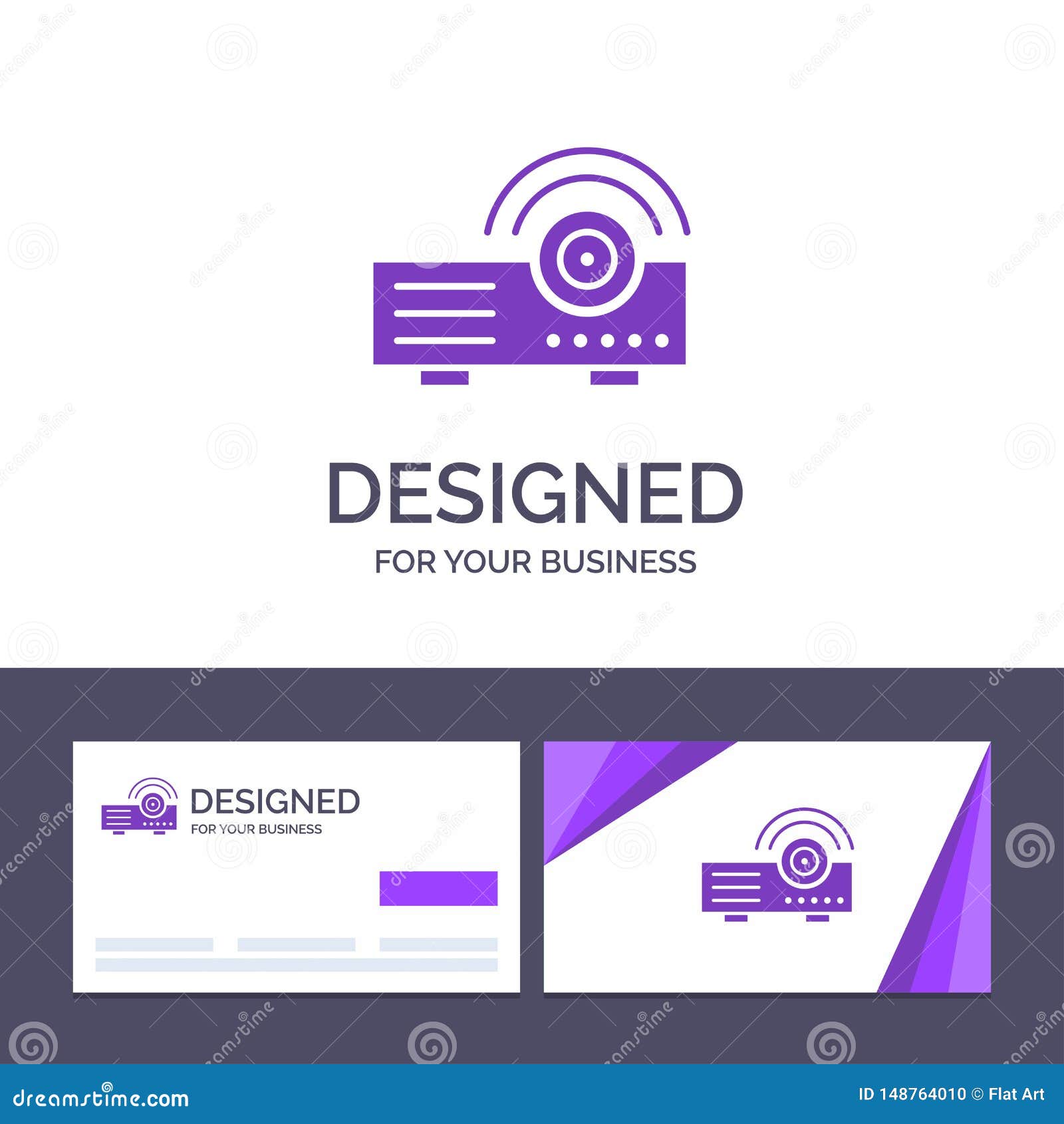 Creative Business Card and Logo Template Presentation, Projector ...
