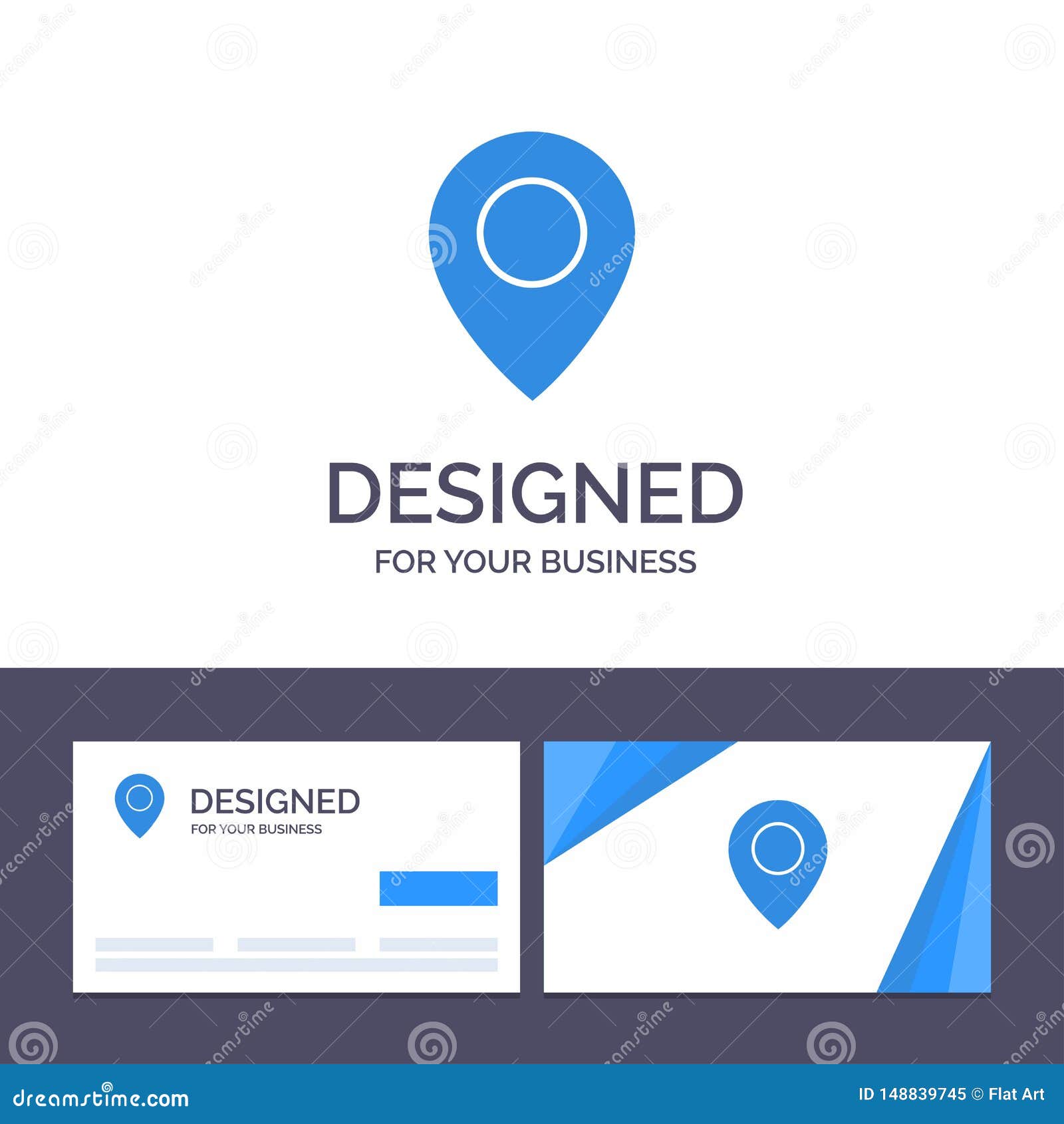 Creative Business Card and Logo Template Twitter, Location, Map Vector ...
