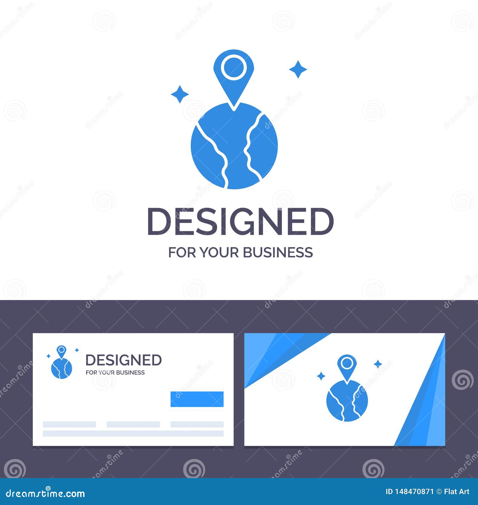 Creative Business Card and Logo Template World, Map, Location Vector ...