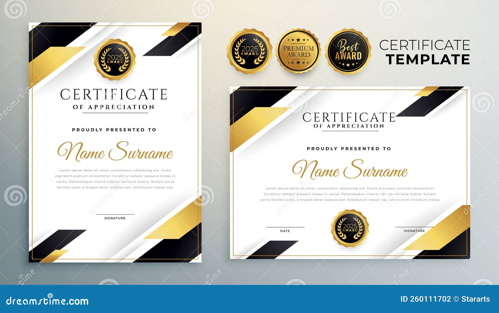 Creative Business Certificate of Appreciation Template Design Stock ...