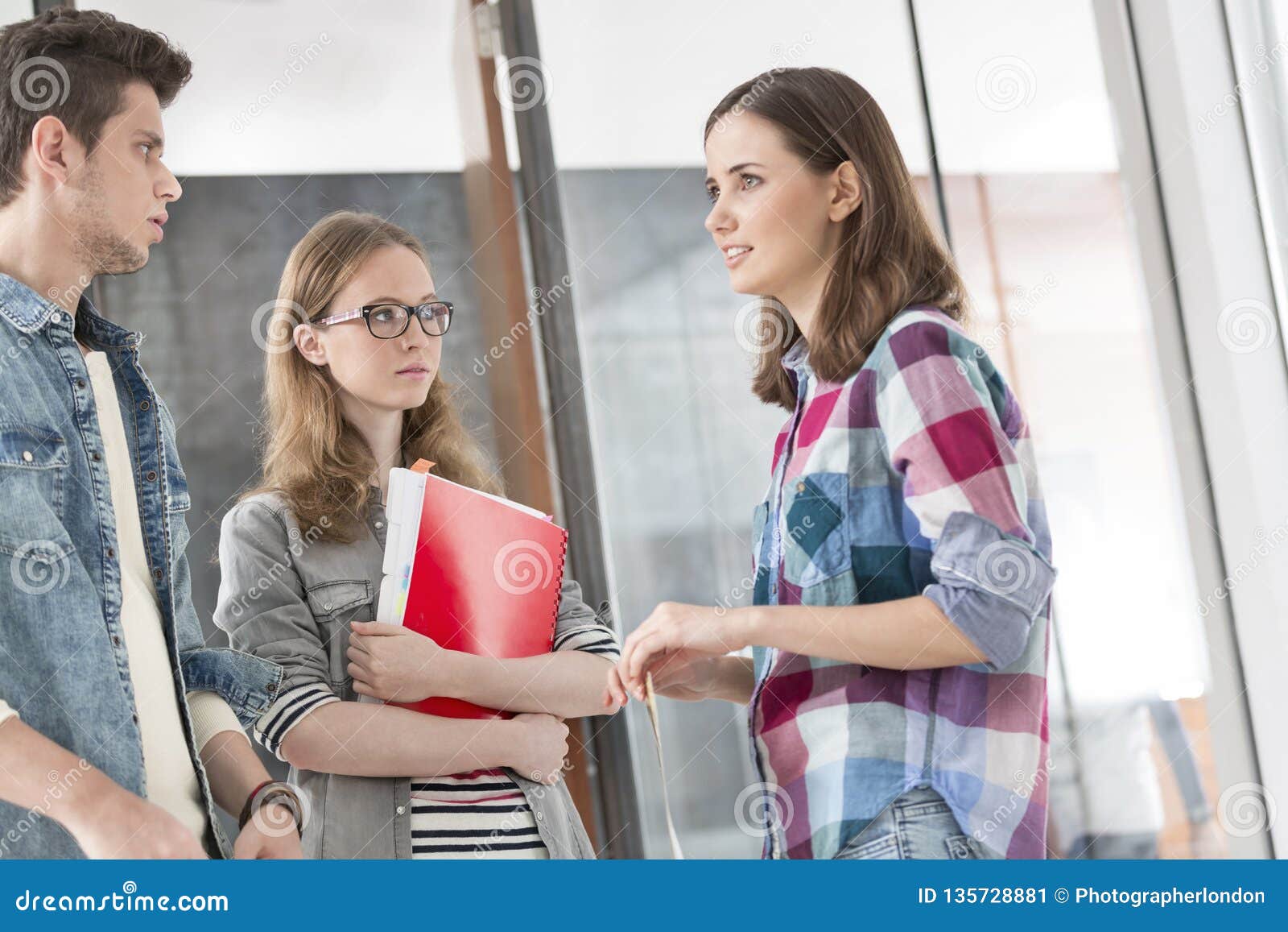 Creative Business Colleagues Discussing in Office Stock Image - Image ...