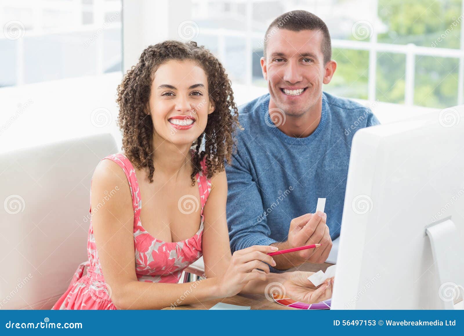 Creative Business Colleagues Working with Colour Wheel and Digitizer ... Creative Business Colleagues Working with Colour Wheel and Digitizer ...