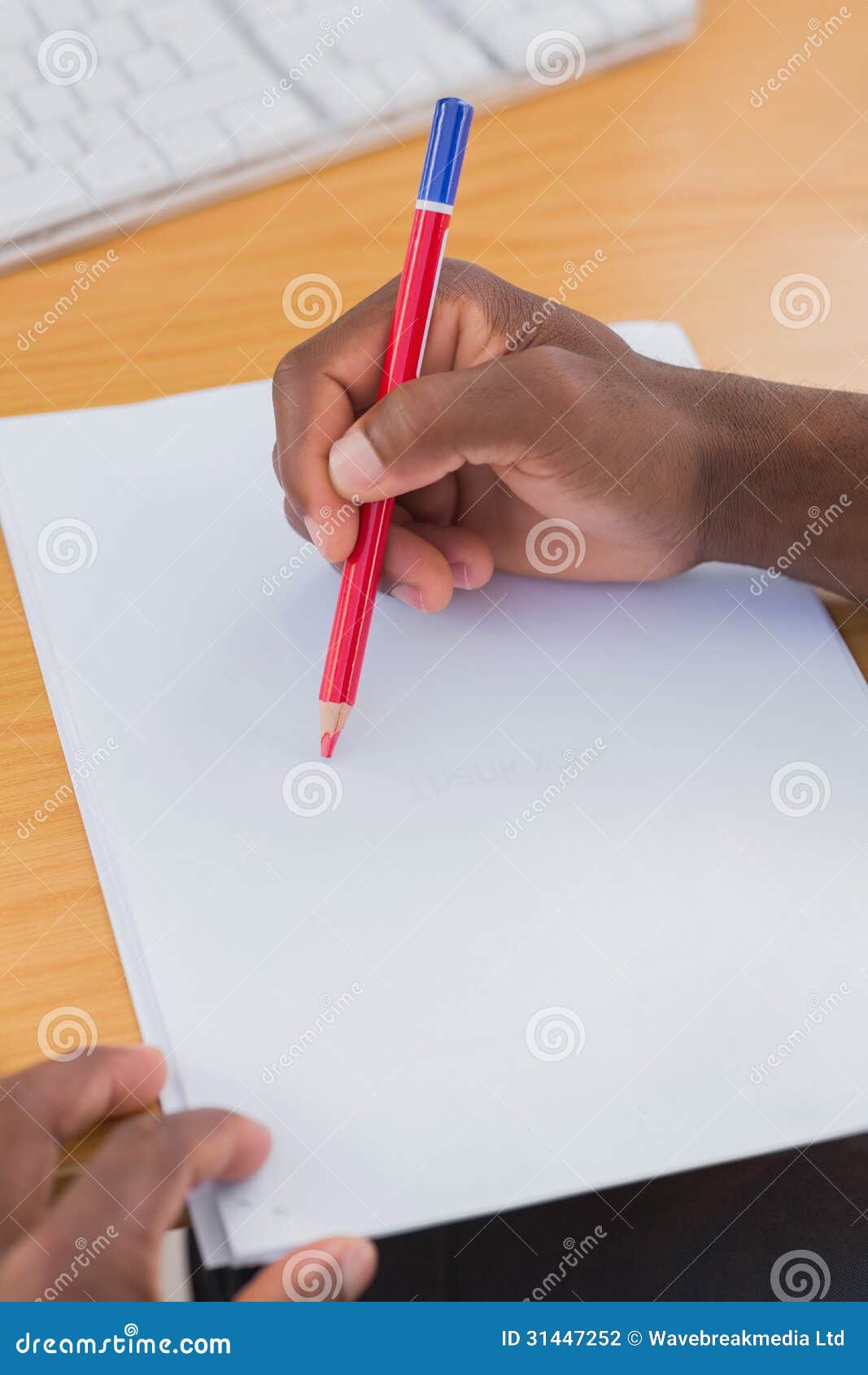 Creative Business Employee Drawing Something Stock Photo - Image of ...