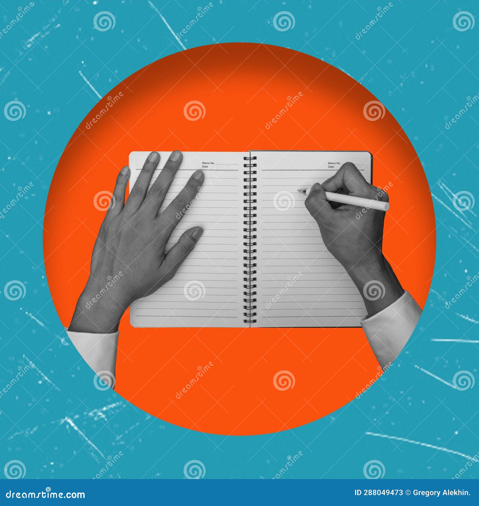 Creative Business Guy Collage Template Open Page Diary Template Stock ...