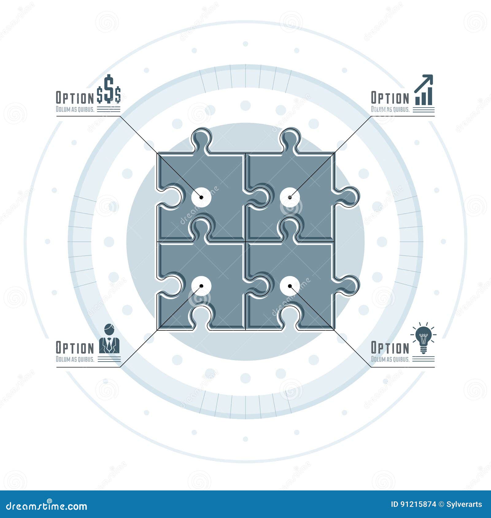 Creative Business Infographics Concept, Puzzle Elements Idea, La Stock ...