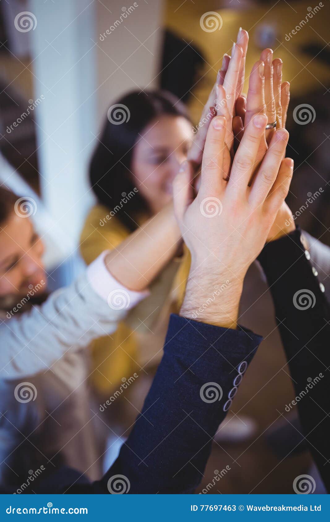 Creative Business People High Fiving Stock Image - Image of ...