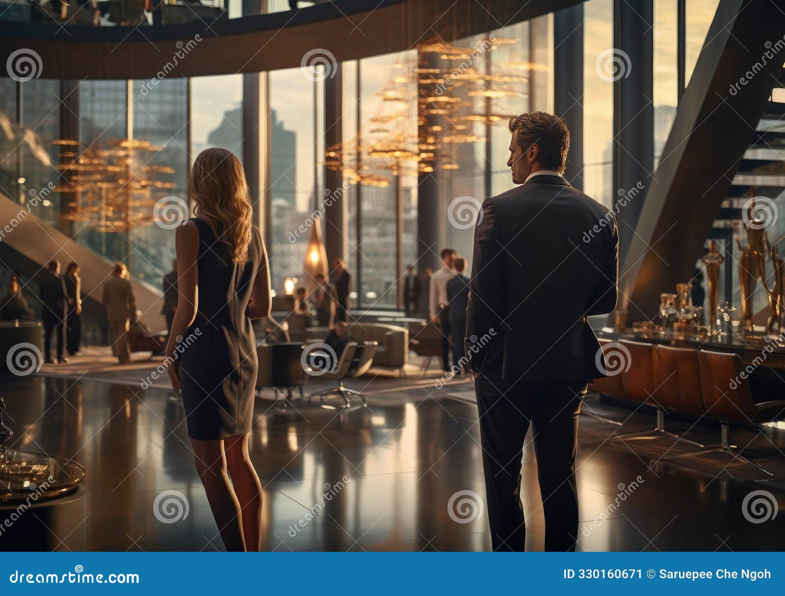 Creative Business People in Modern Office Turn Back Successful Team at ...