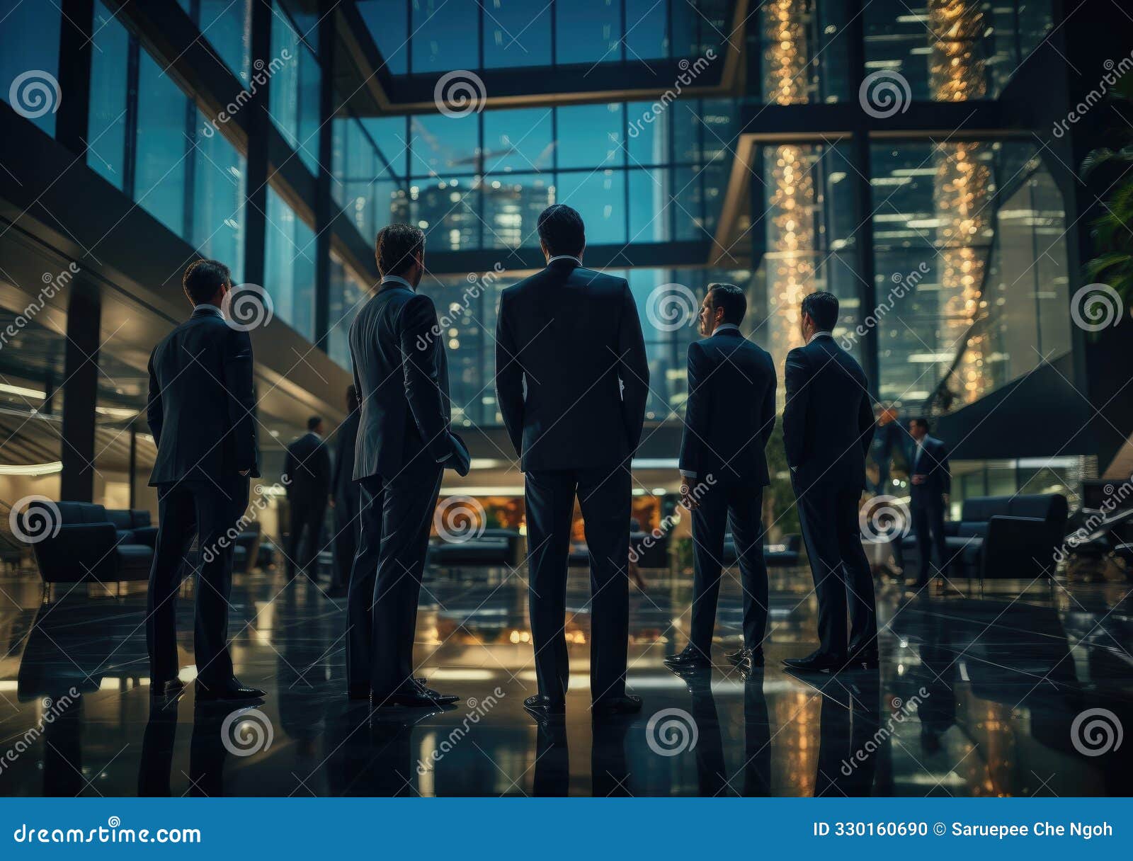 Creative Business People in Modern Office Turn Back Successful Team at ...