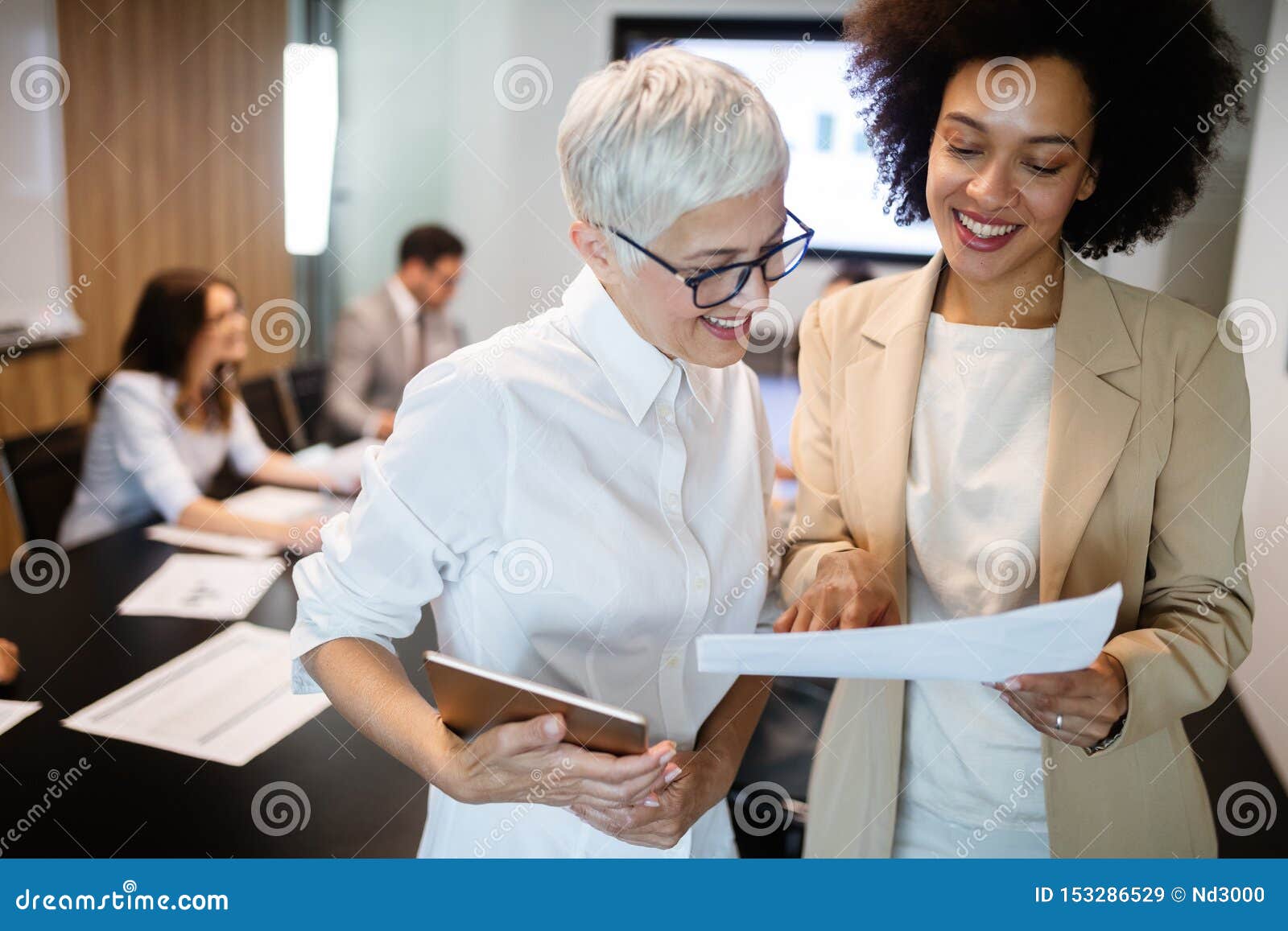 Creative Business People Working on Business Project Stock Image ...