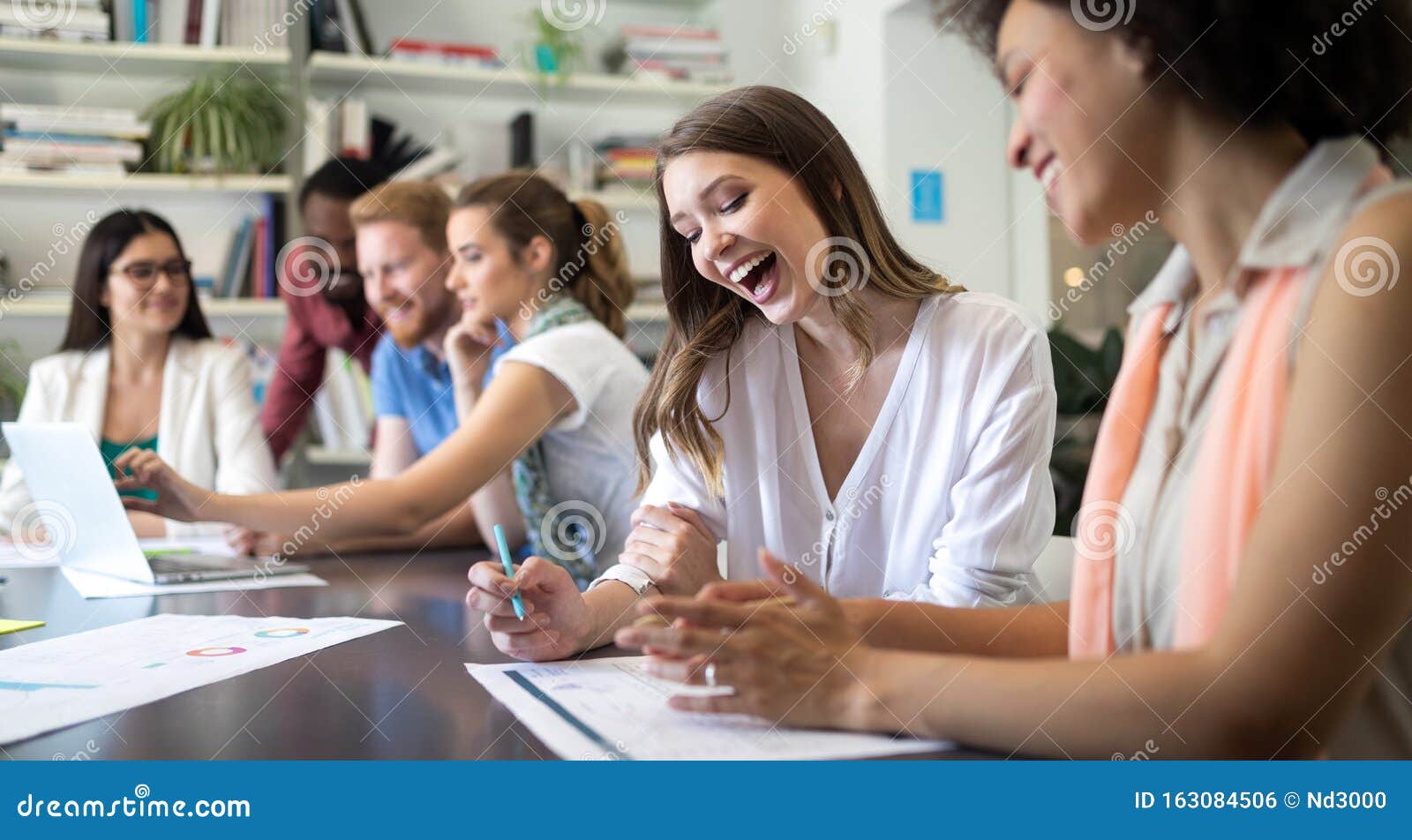 Creative Business People Working on Business Project Stock Photo ...