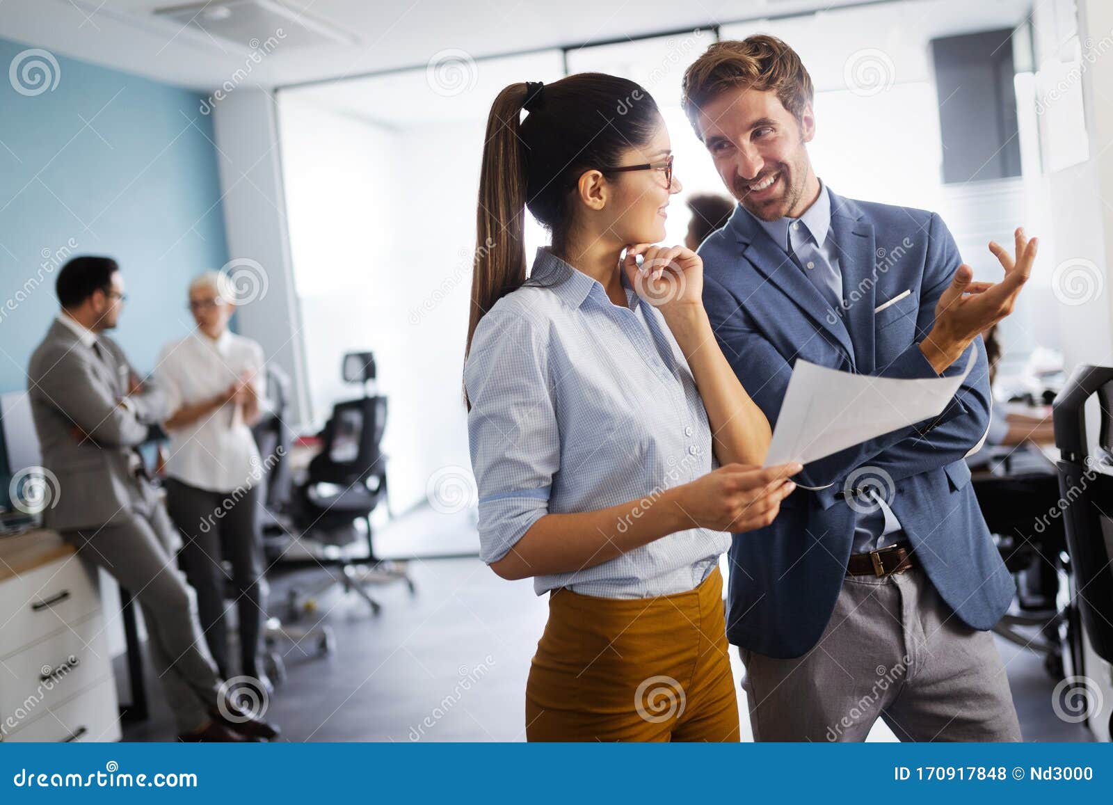 Creative Business People Working on Business Project Stock Photo ...