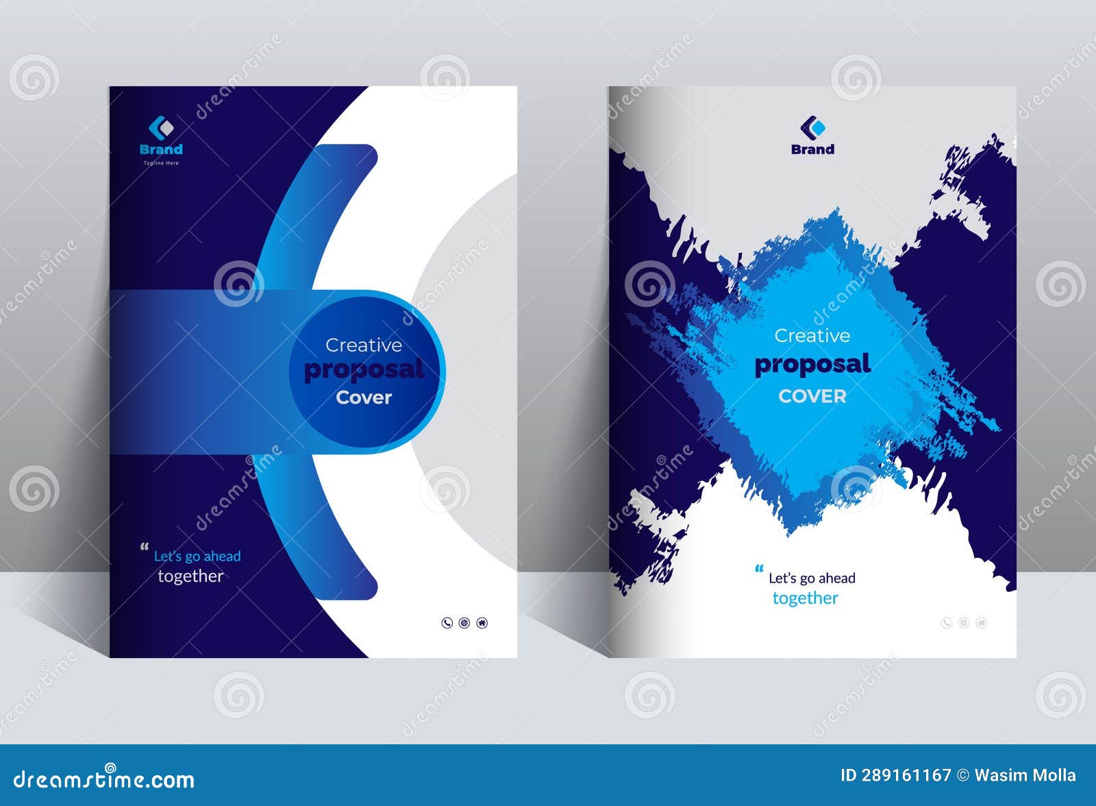 Creative Business Proposal Cover Design Concepts Stock Illustration ...