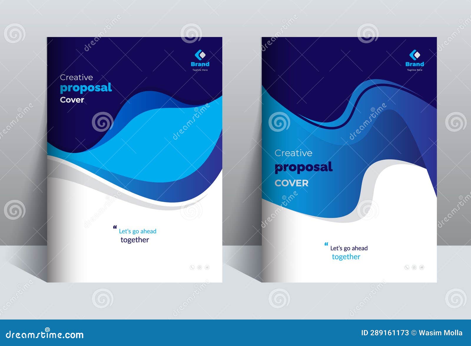 Creative Business Proposal Cover Design Concepts Stock Vector ...