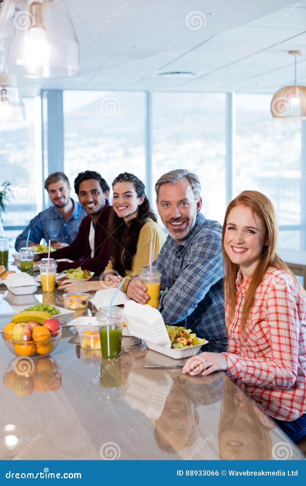 Creative Business Team Having Meal in Office Stock Photo - Image of ...