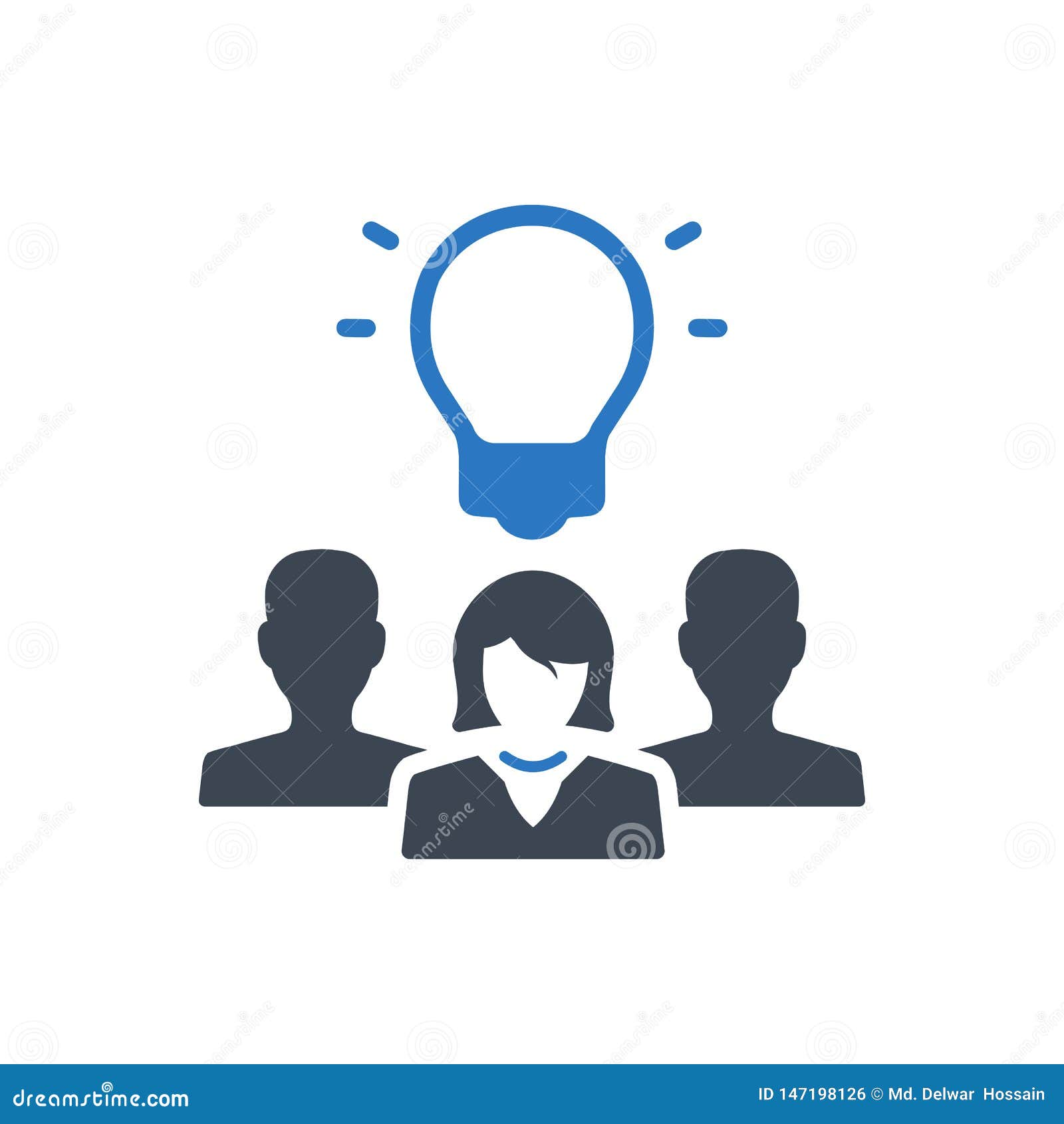 Creative Business Team Icon Stock Illustration - Illustration of ...