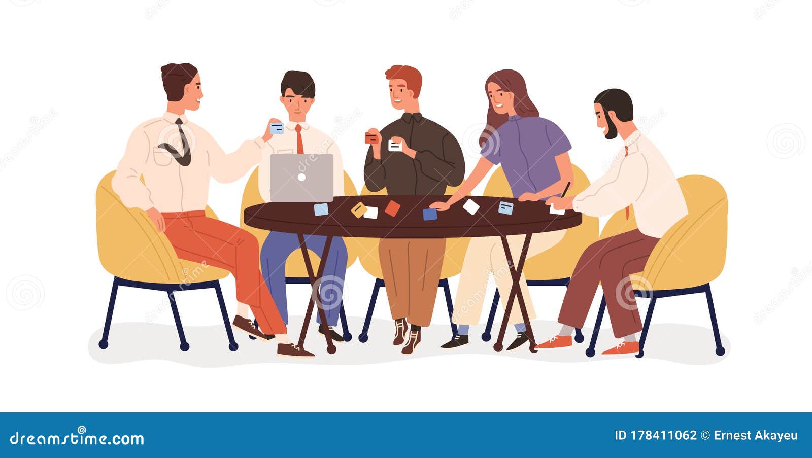 Creative Business Team Sitting at Table and Planning Strategy with ...