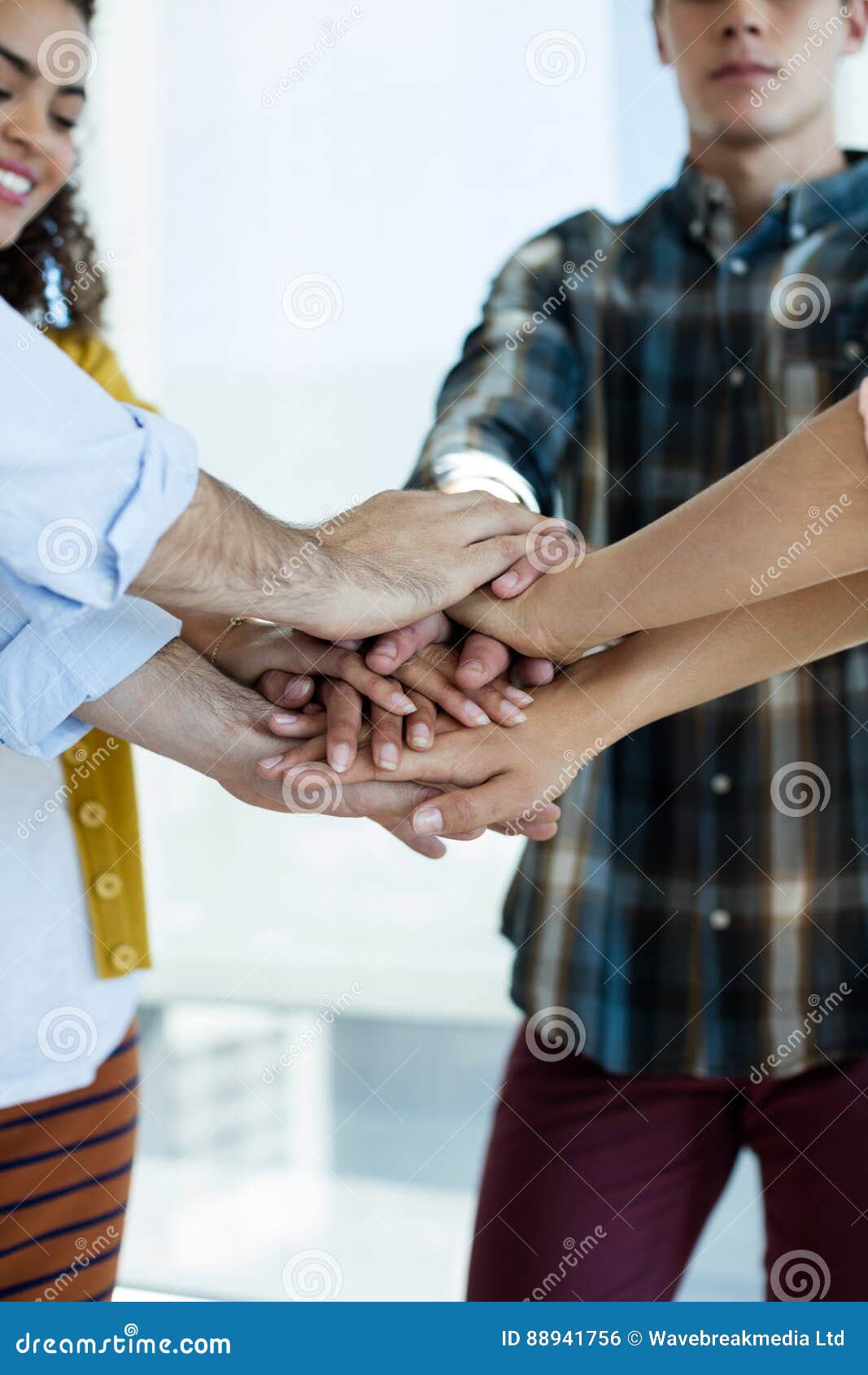 Creative Business Team Stacking Hands Together Stock Photo - Image of ...
