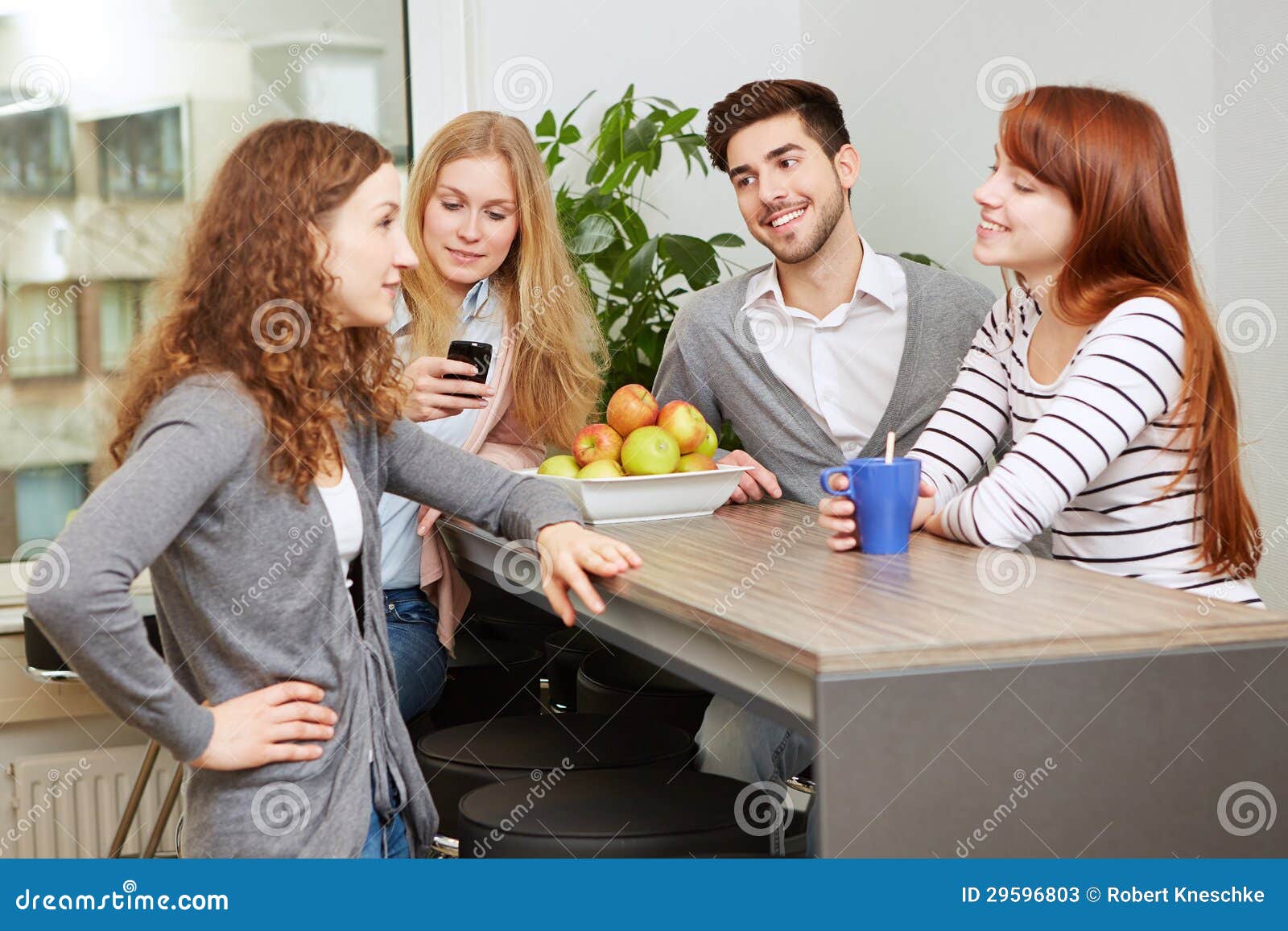 Creative Business Team Taking Break Stock Image - Image of point ...