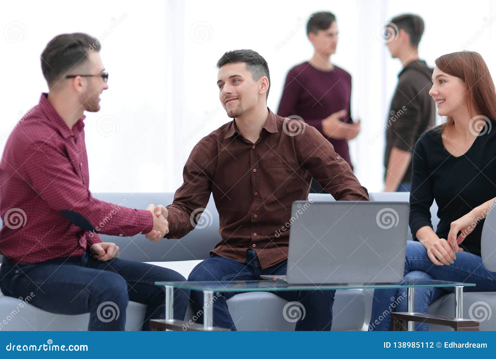 Creative Business Team Working with a Client Stock Photo - Image of ...