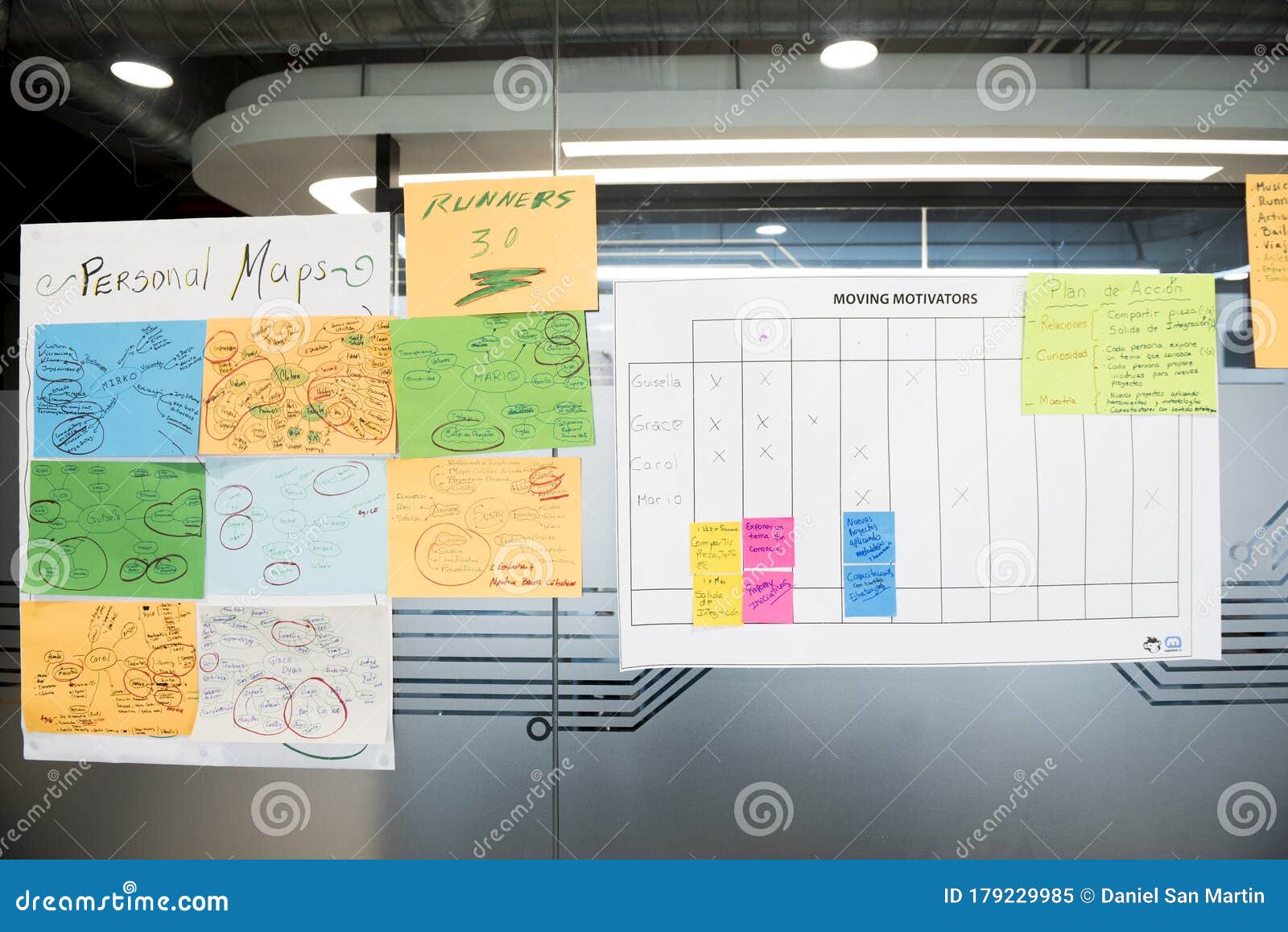 Creative Business Team Writing on Adhesive Notes in Office Stock Image ...