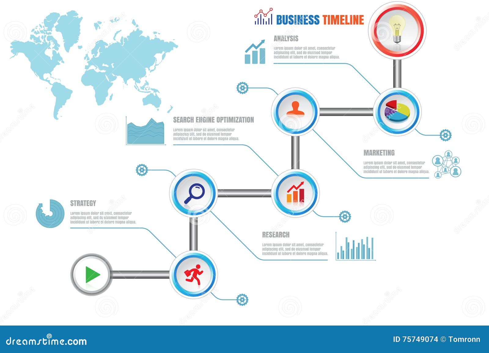 Pipe Timeline Progress Infographic Cartoon Vector | CartoonDealer.com ...