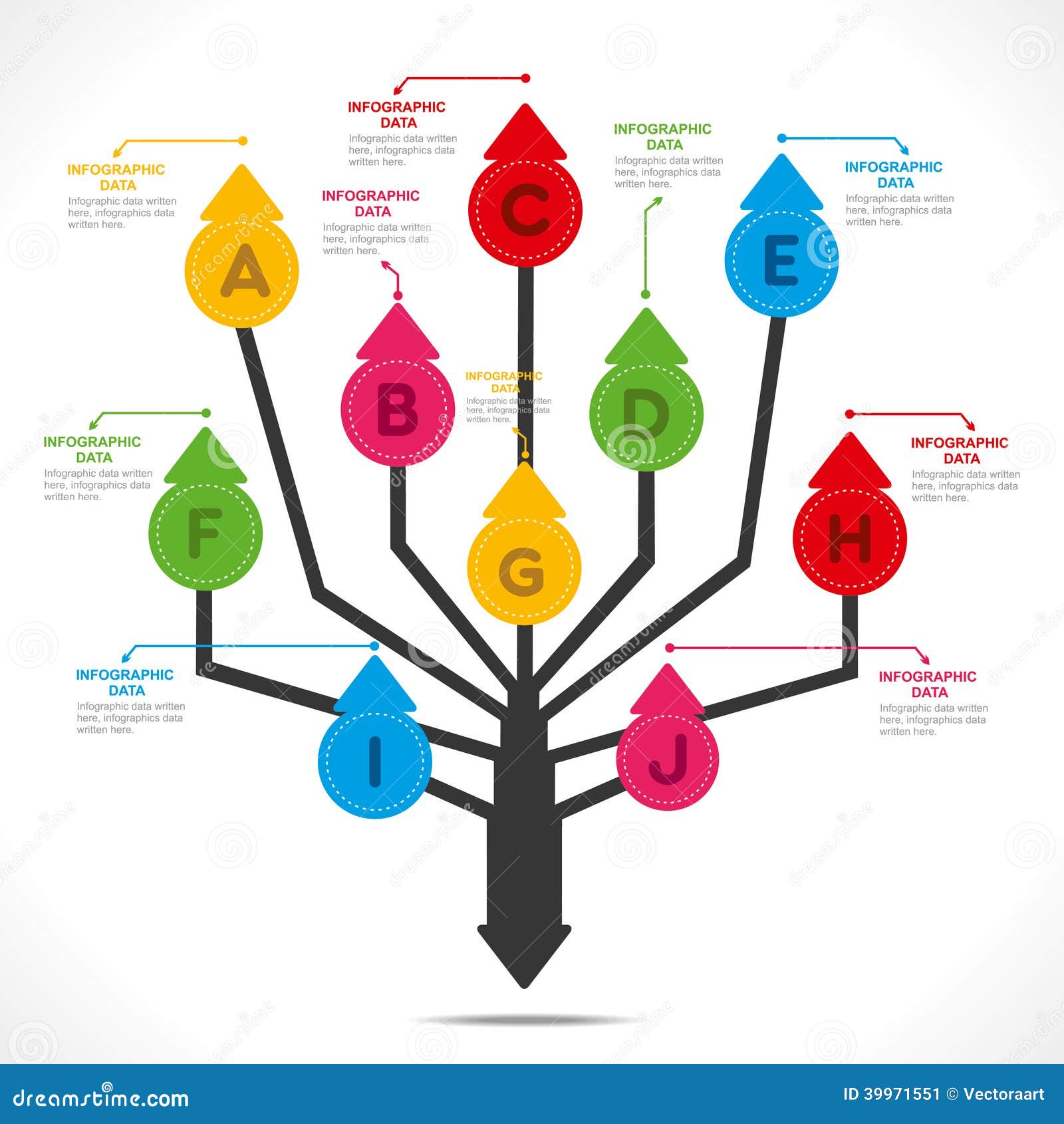 Creative Business Tree Info-graphics Design Stock Vector - Illustration ...