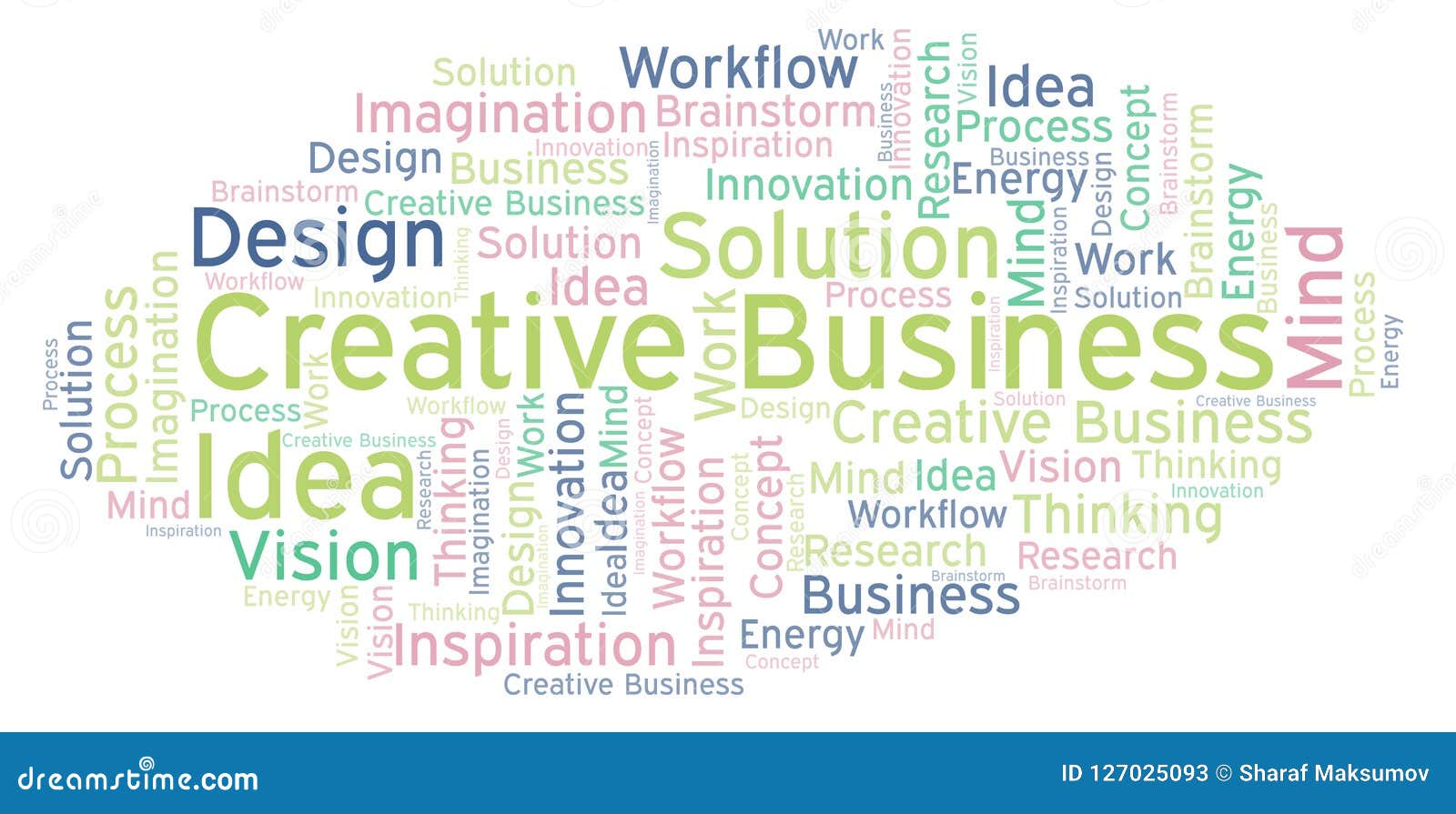 Creative Business Word Cloud, Made with Text only. Stock Illustration ...