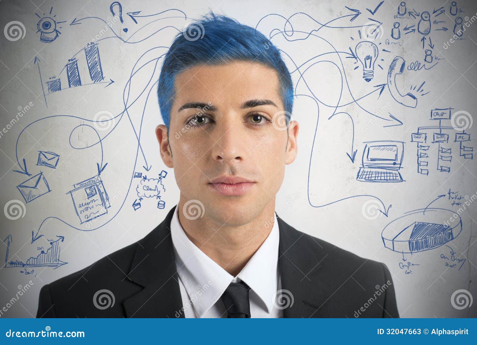 Creative businessman stock image. Image of finance, invention - 32047663