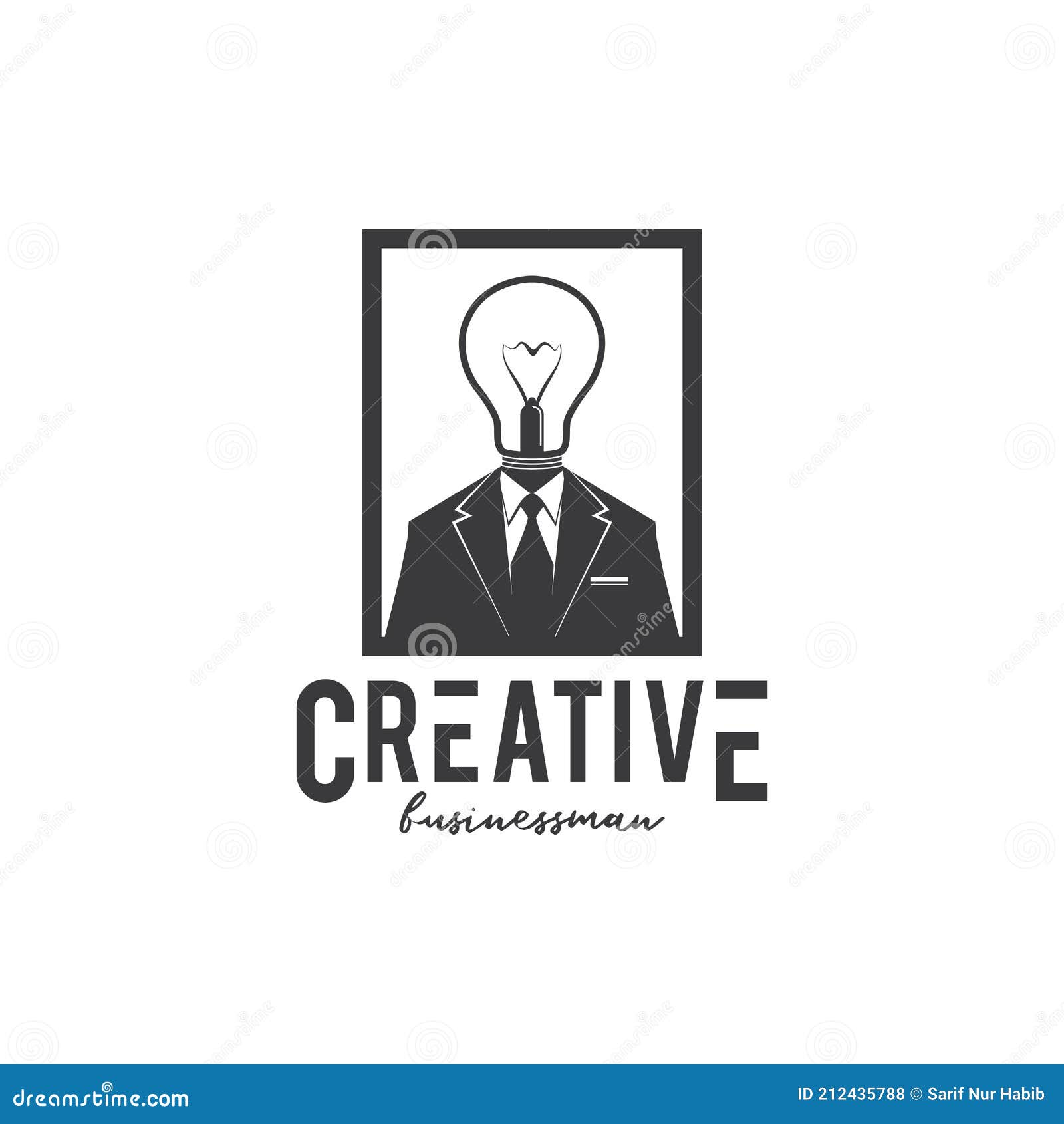 Creative Businessman Logo Design Template Stock Vector - Illustration ...