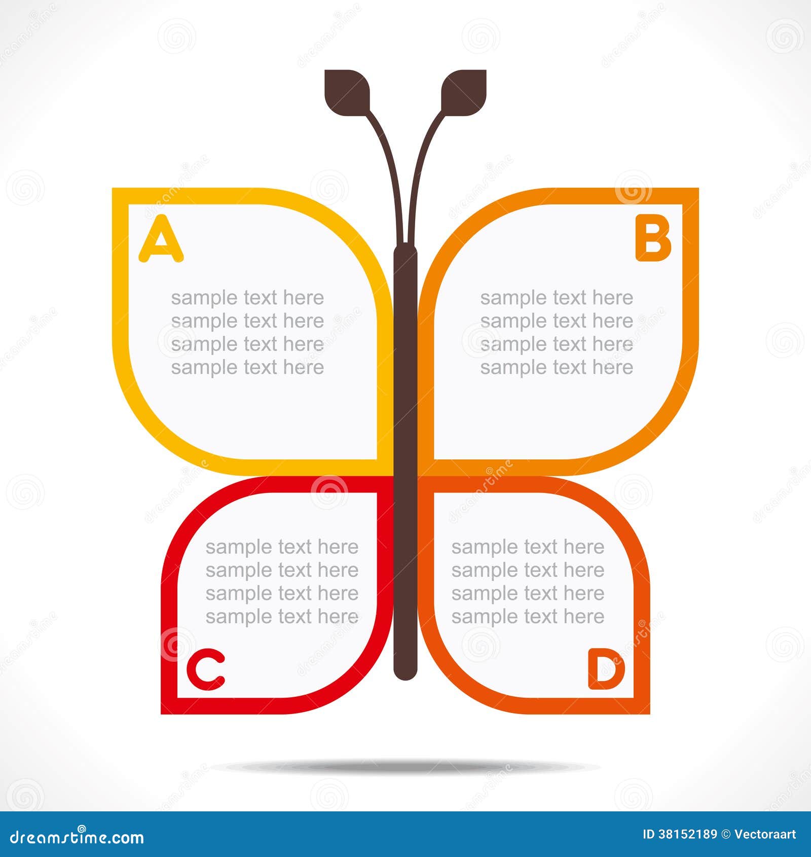 Creative Butterfly Info-graphics Stock Vector - Illustration of green ...