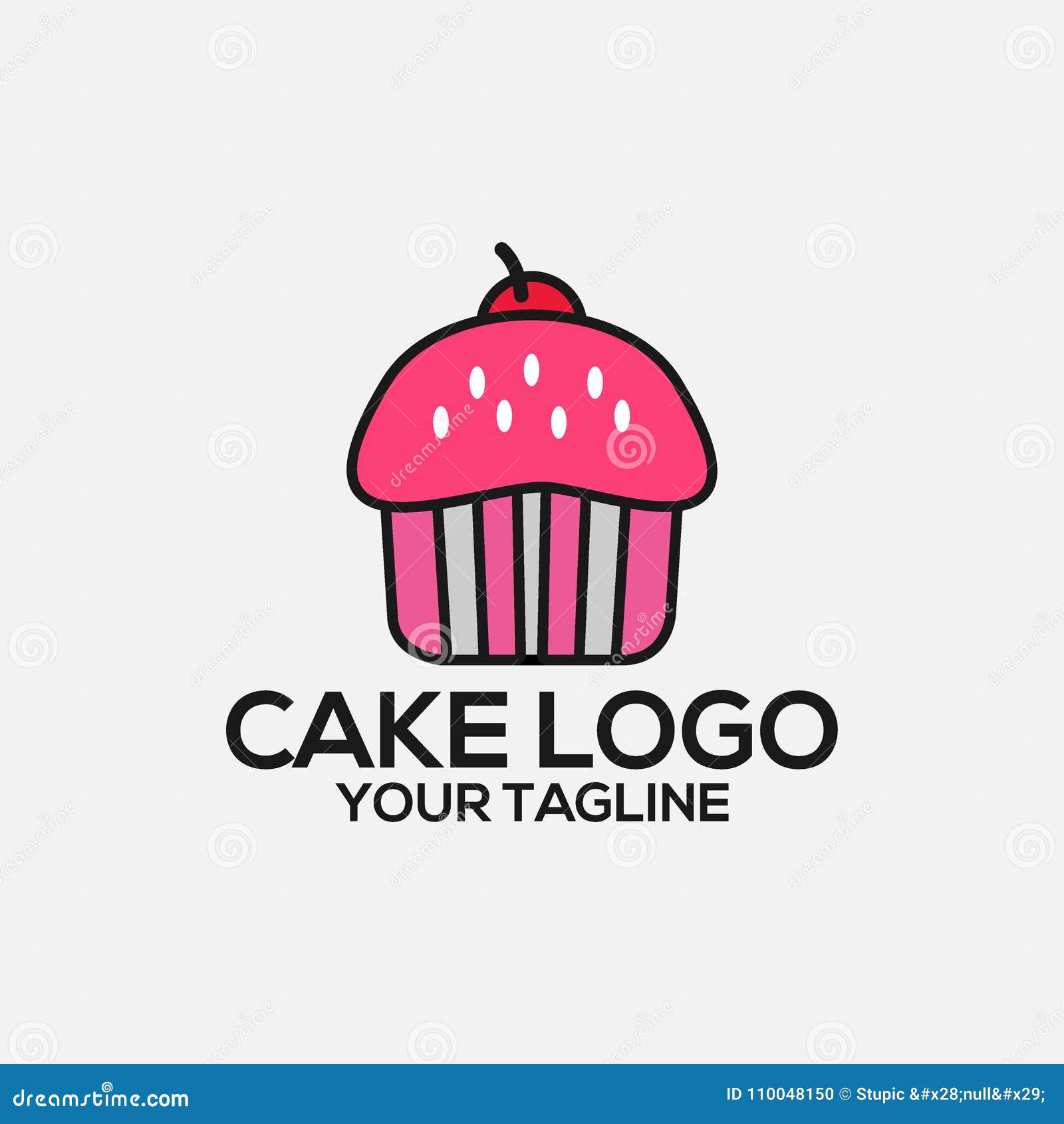 Creative Cake Logo Vector Art Logo Stock Illustration - Illustration of ...