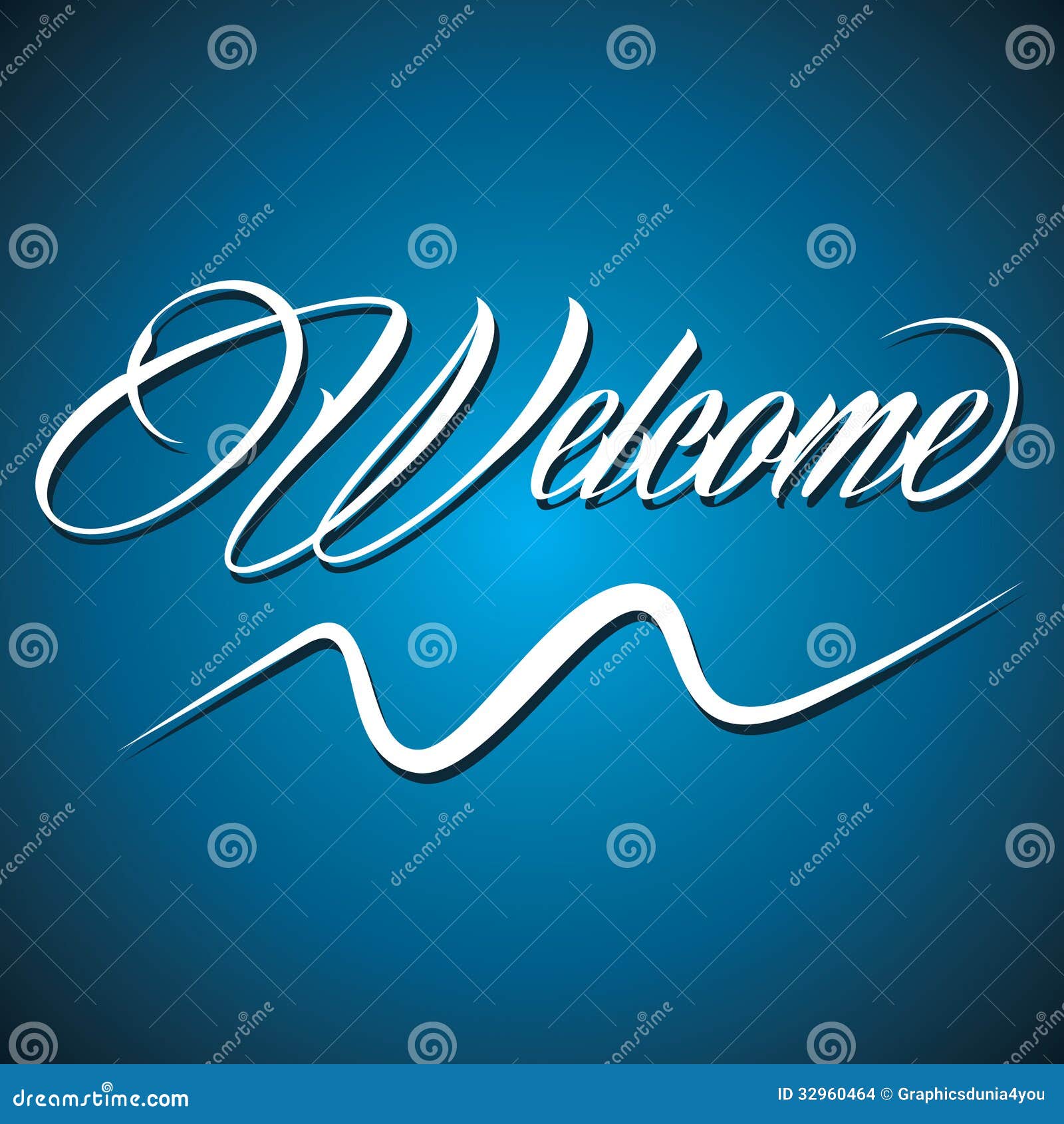 Creative Calligraphy of Text Welcome Stock Vector - Illustration of ...