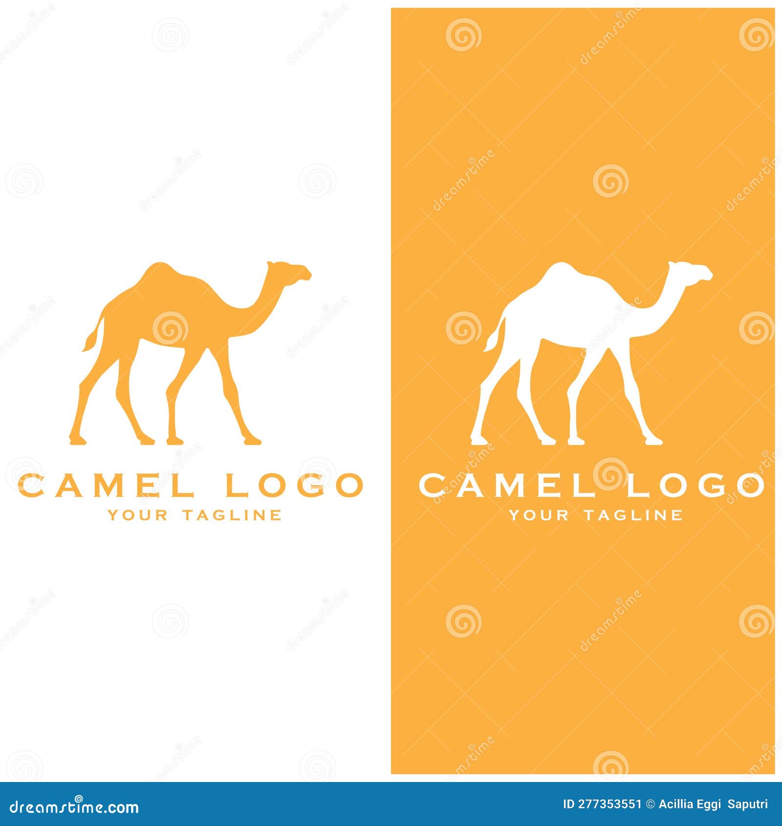 Camel Logo with Slogan Template Stock Vector - Illustration of nature ...