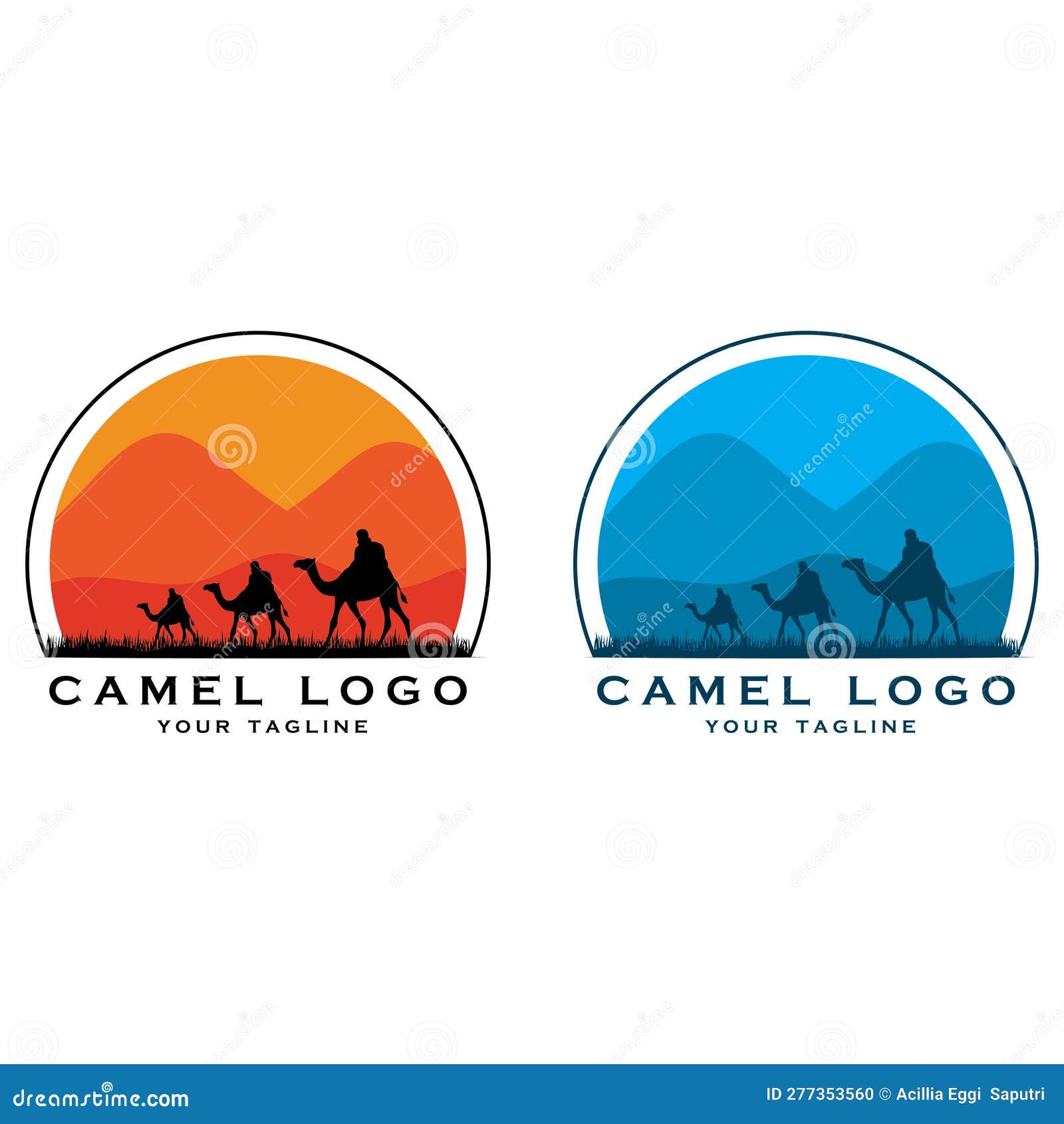 Camel Logo with Slogan Template Stock Vector - Illustration of element ...