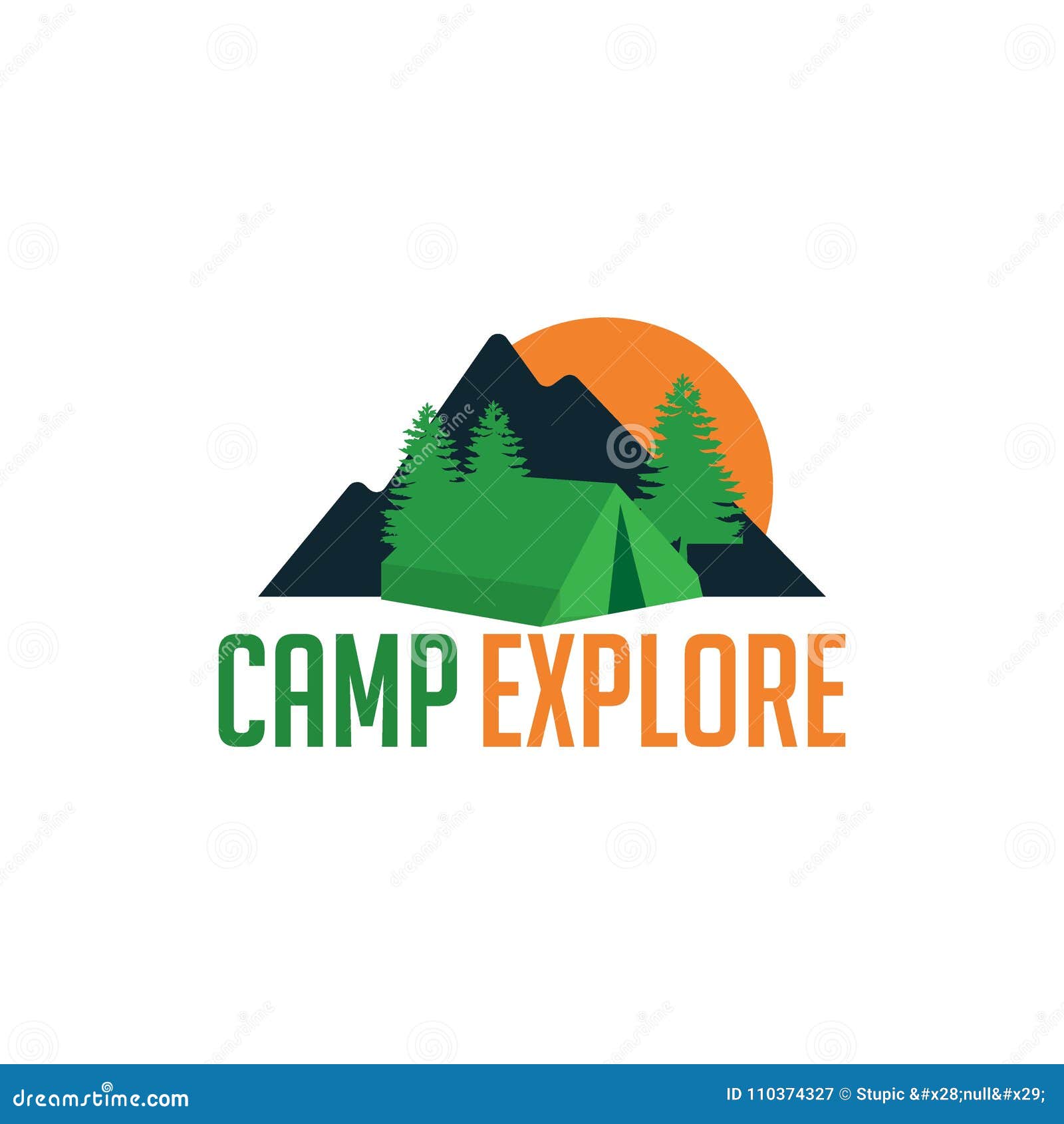 Creative Camping Logo Vector Art Logo Stock Illustration - Illustration ...