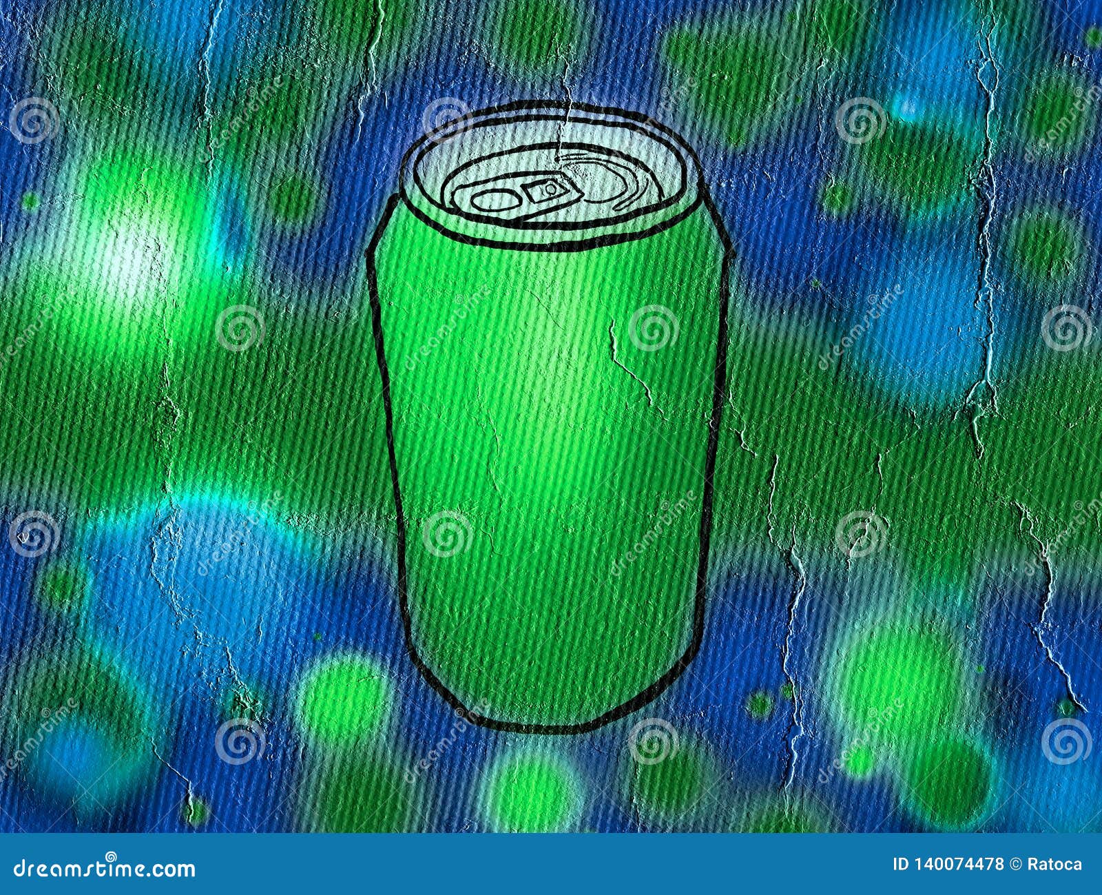Creative can stock illustration. Illustration of cola - 140074478