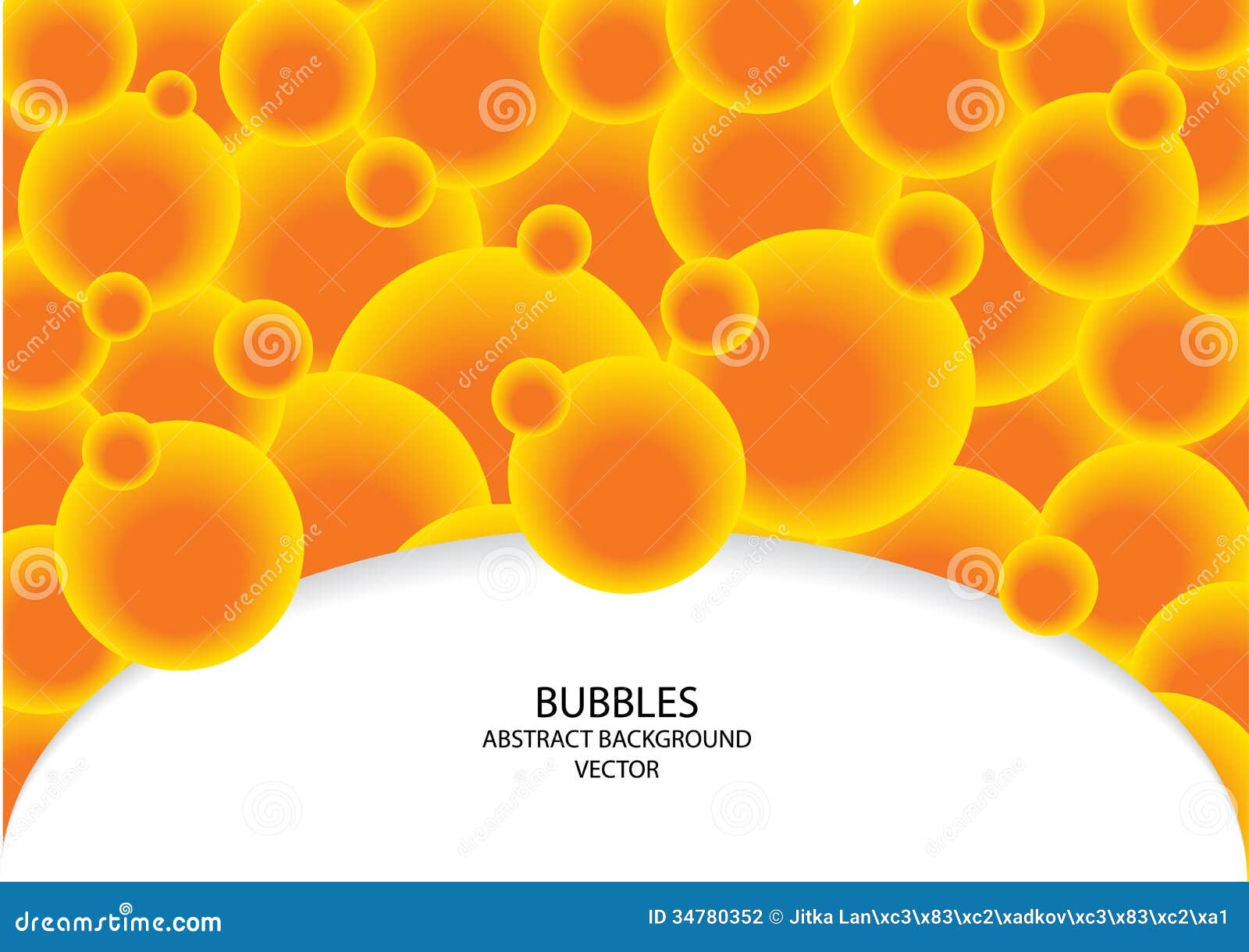 Creative Card with Color Bubbles Stock Illustration - Illustration of ...