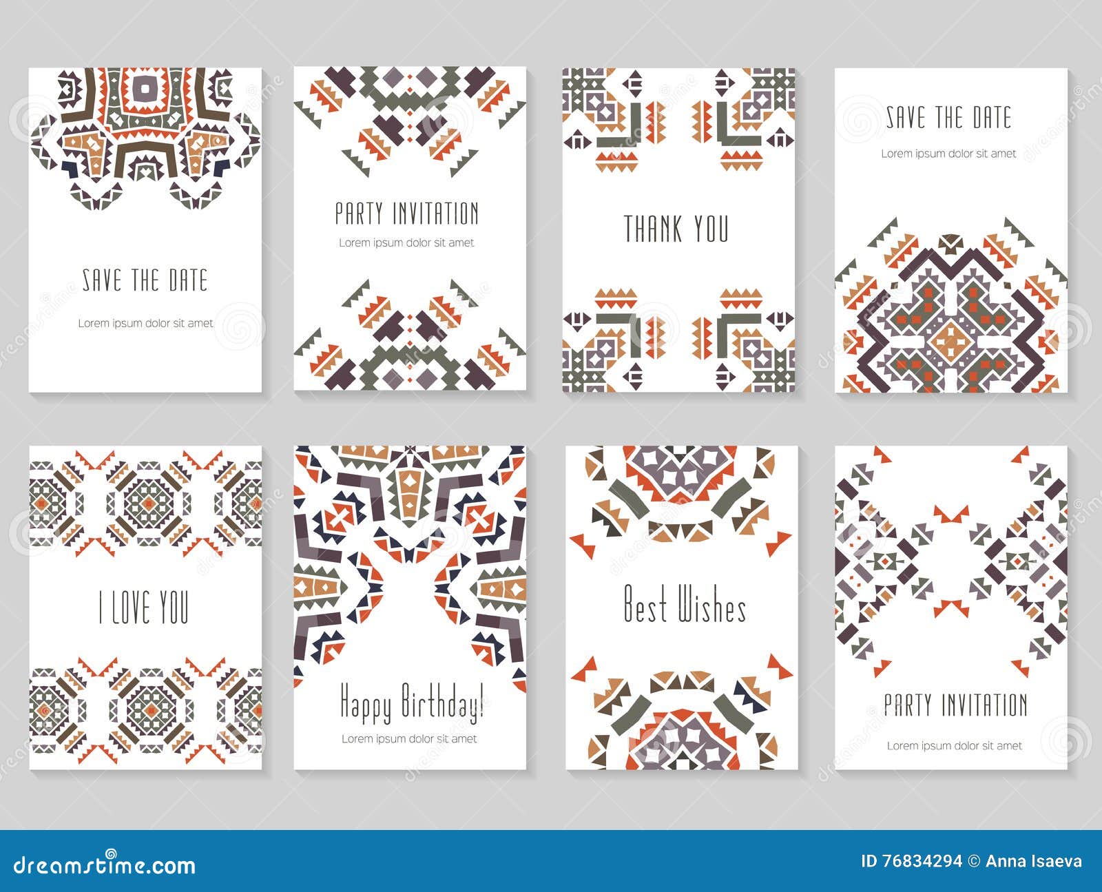 Creative cards set. stock vector. Illustration of craft - 76834294