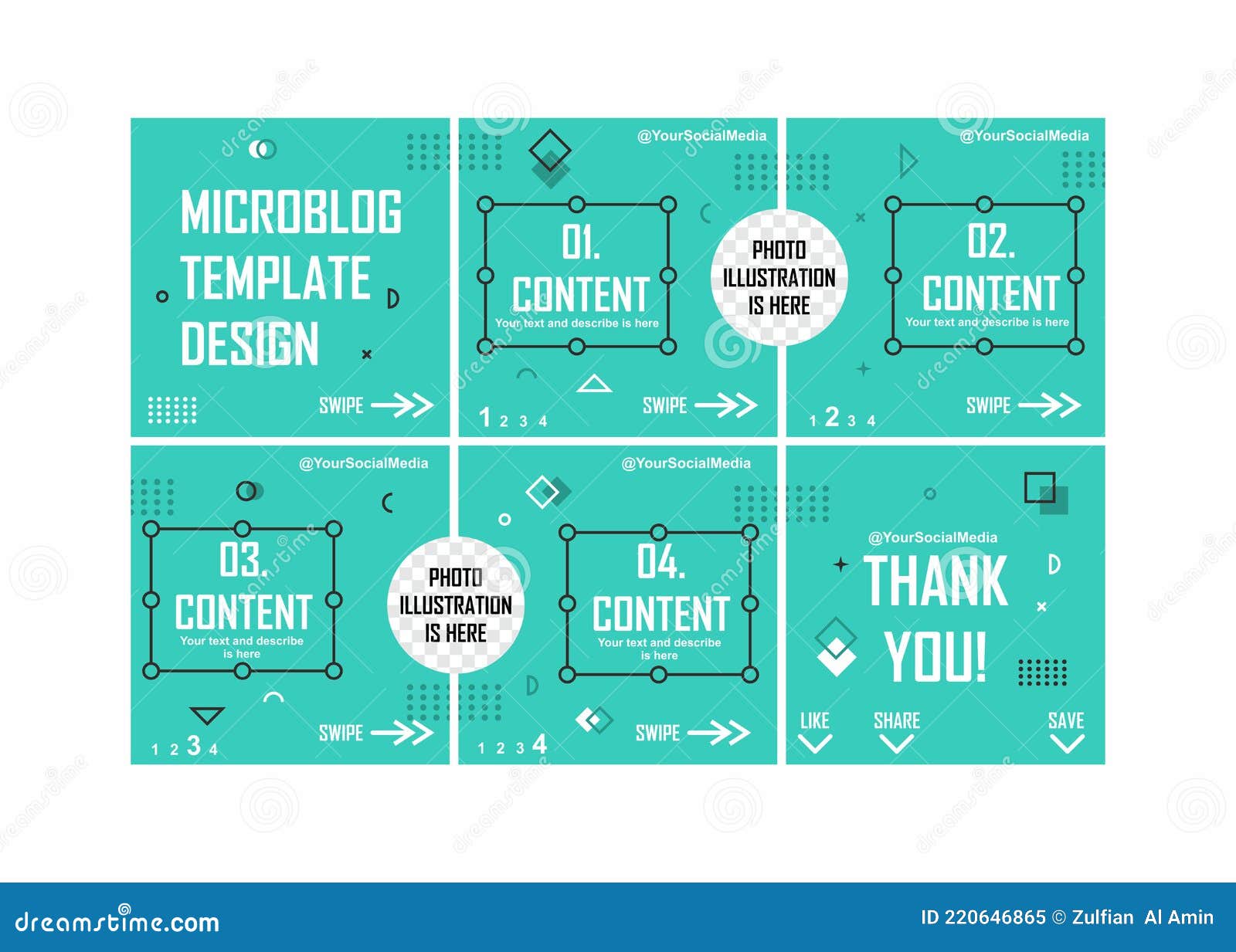 Creative Carousel Template Design Idea. Stock Vector - Illustration of ...