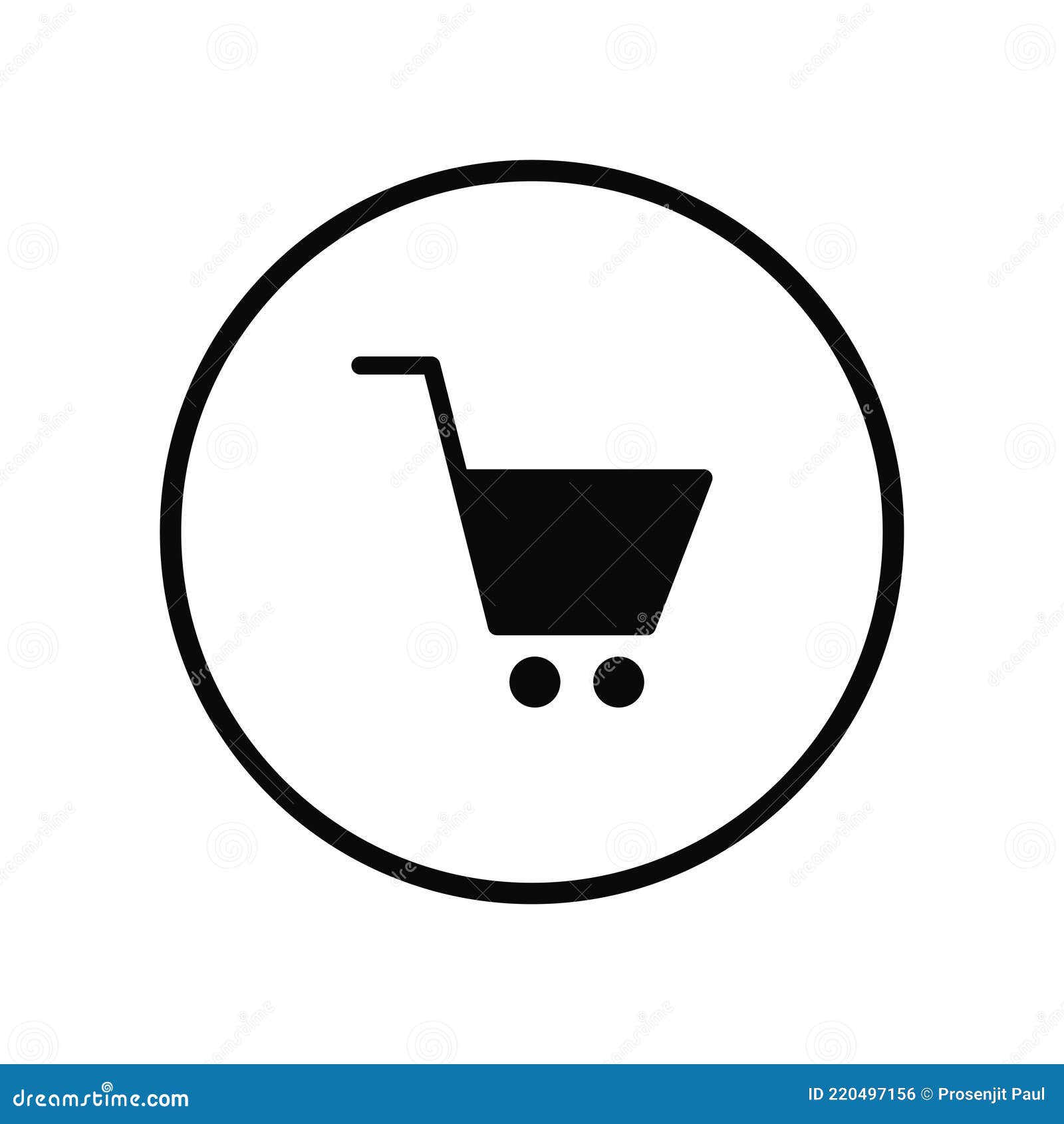 Creative Cart Icon in Circle Vector Stock Vector - Illustration of cart ...