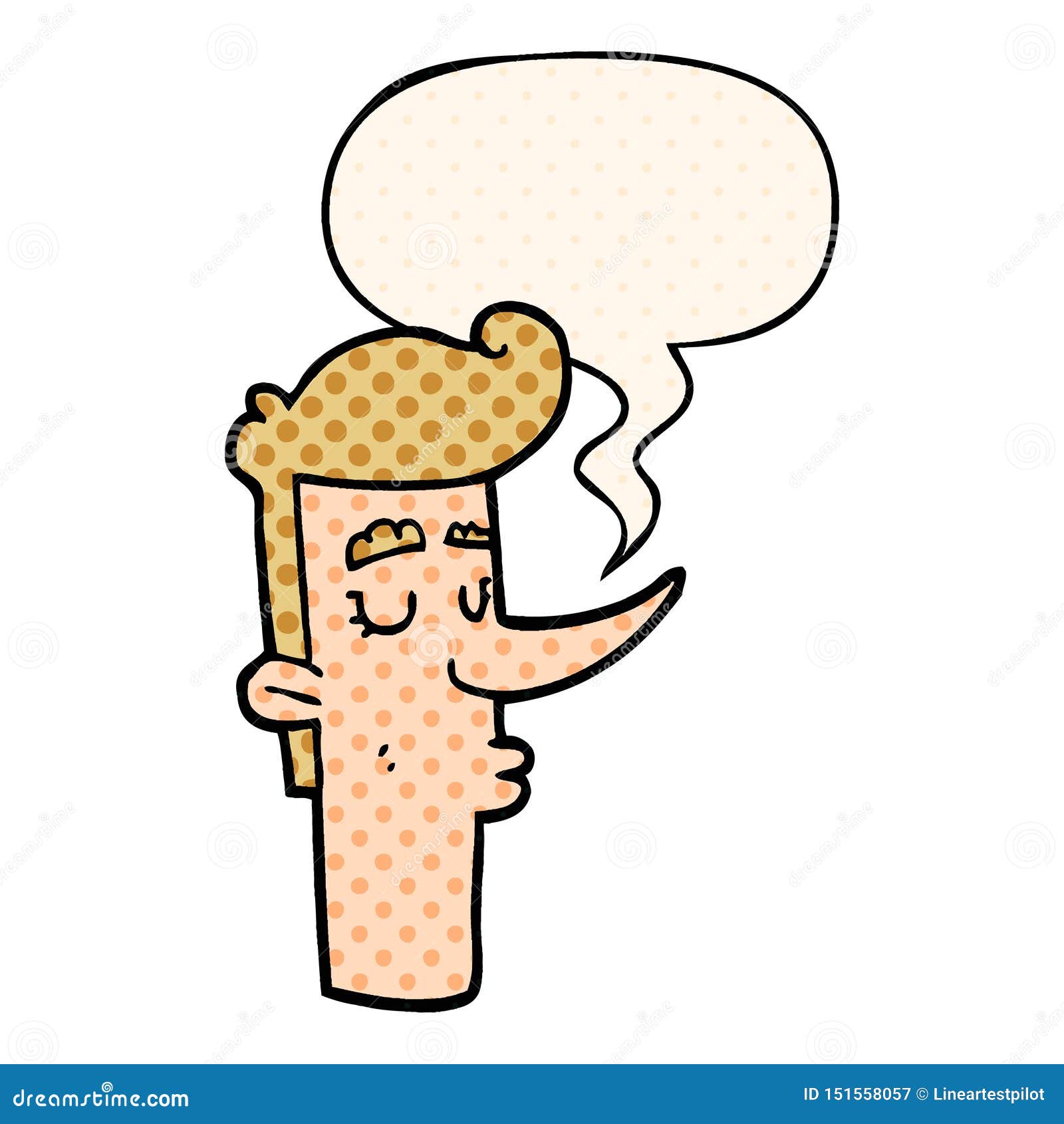 A Creative Cartoon Arrogant Man and Speech Bubble in Comic Book Style ...