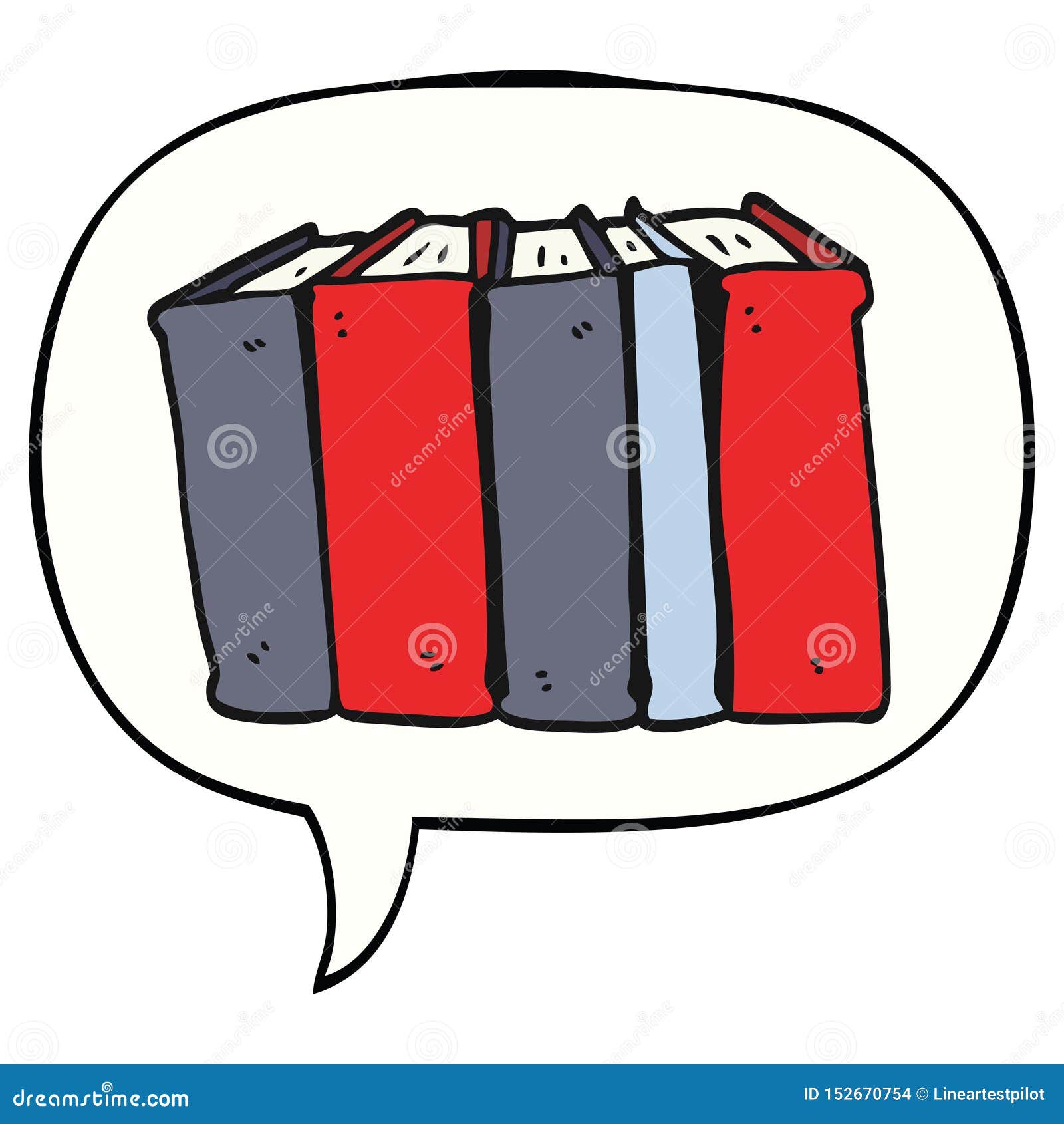 A Creative Cartoon Books and Speech Bubble Stock Vector - Illustration ...