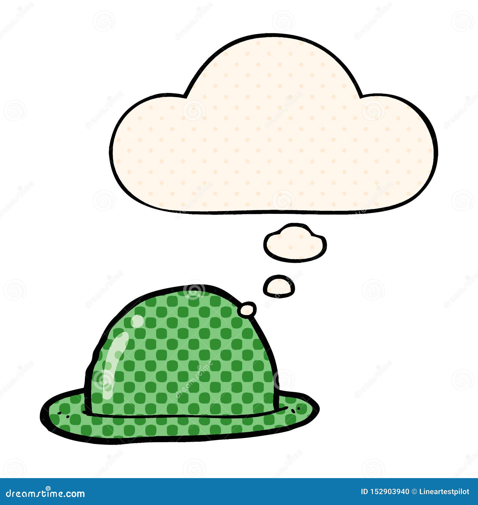 Cartoon Man In Bowler Hat With Speech Bubble Stock Image ...