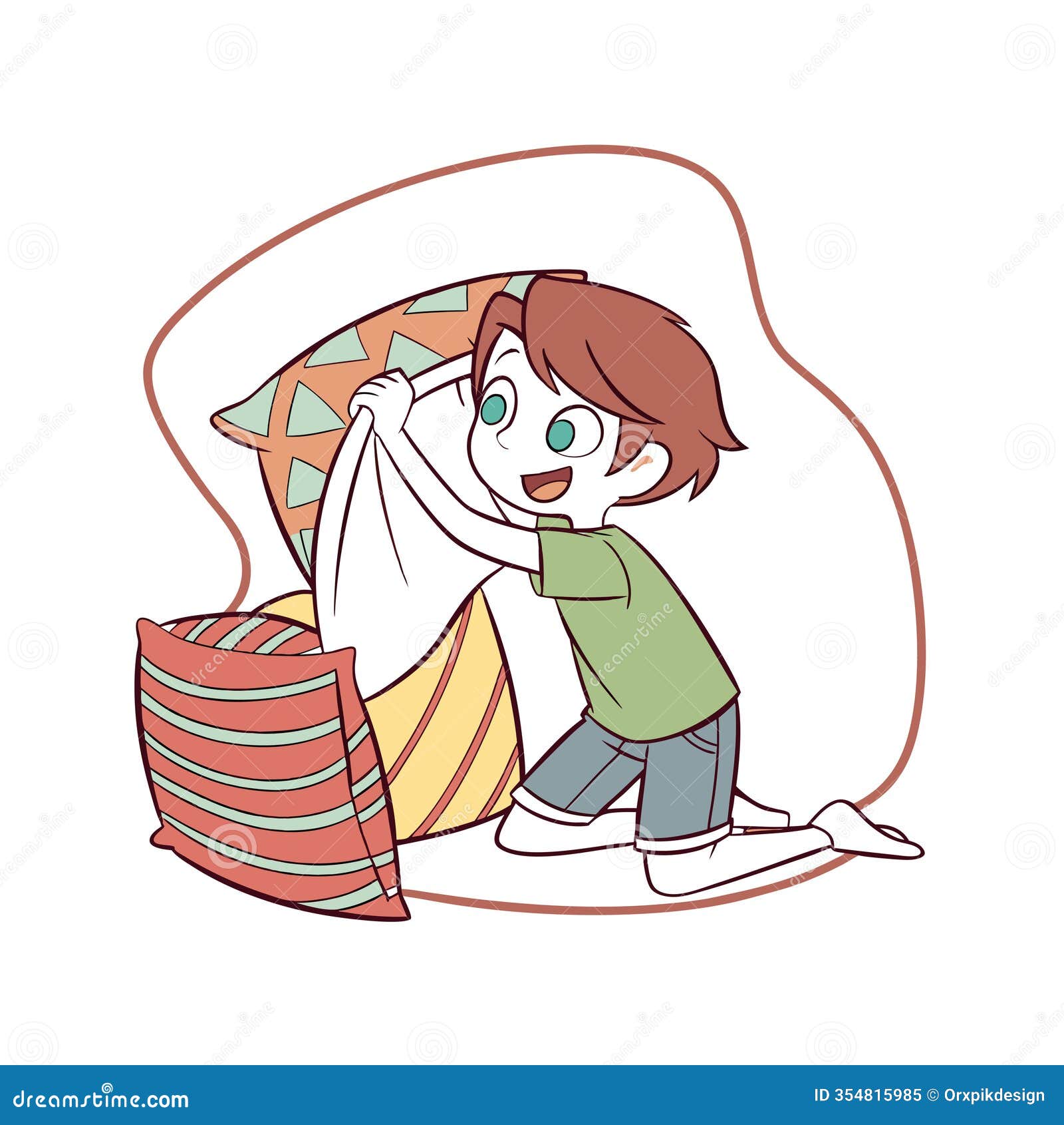 Creative Cartoon Boy Character Stock Illustration - Illustration of ...