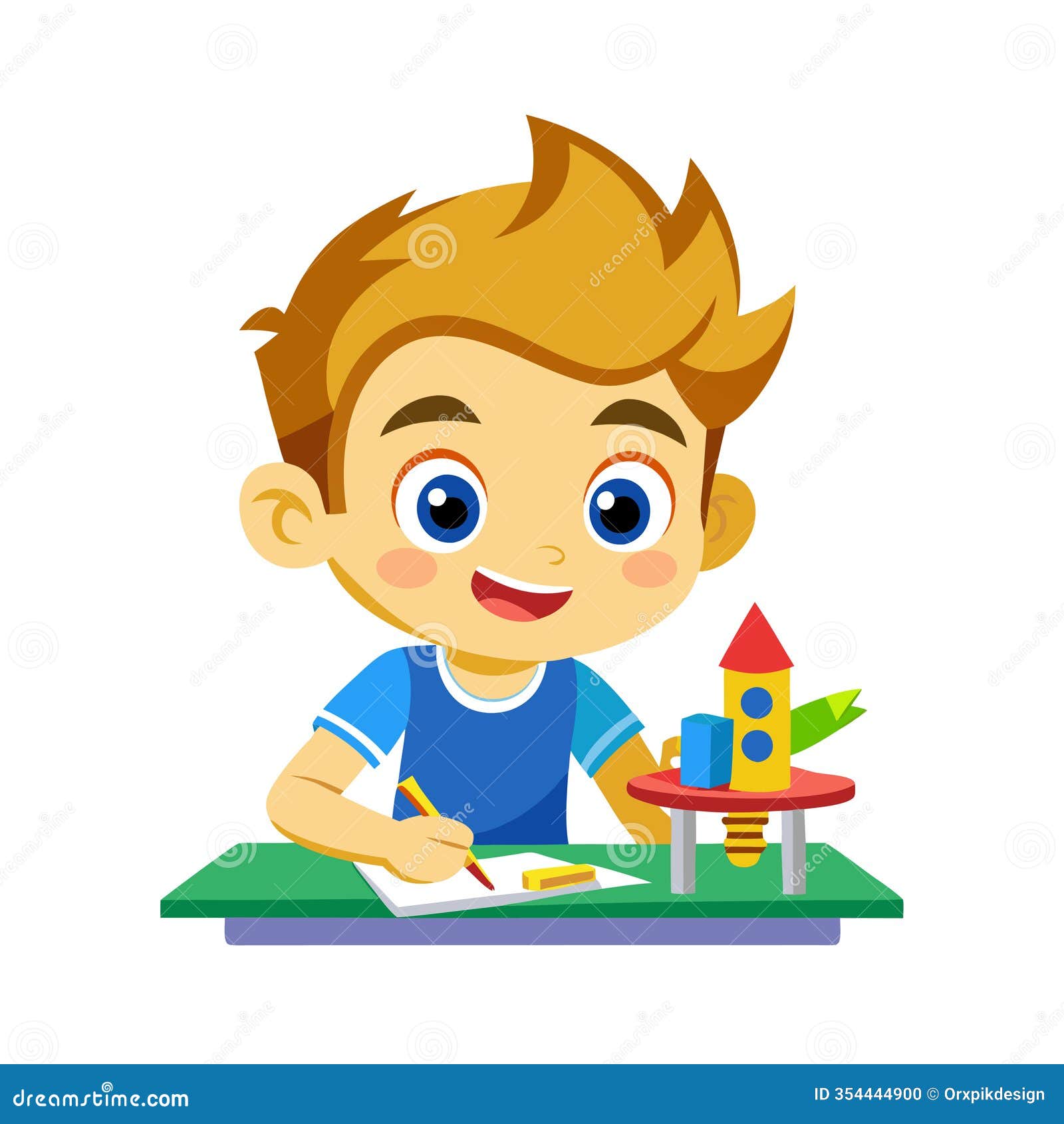 Creative Cartoon Boy Character Stock Illustration - Illustration of ...